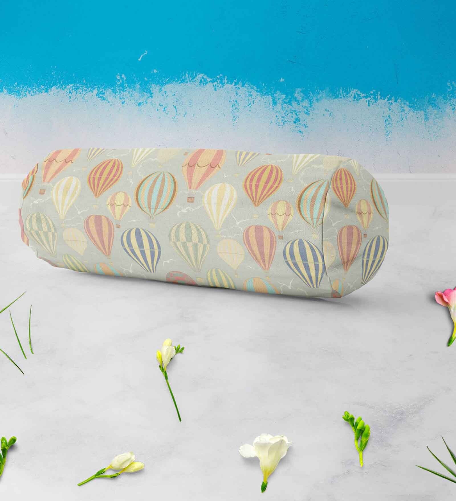 Buy Blue Velvet Printed 24x9 Inches Bolster Covers (Pack of 2 ...
