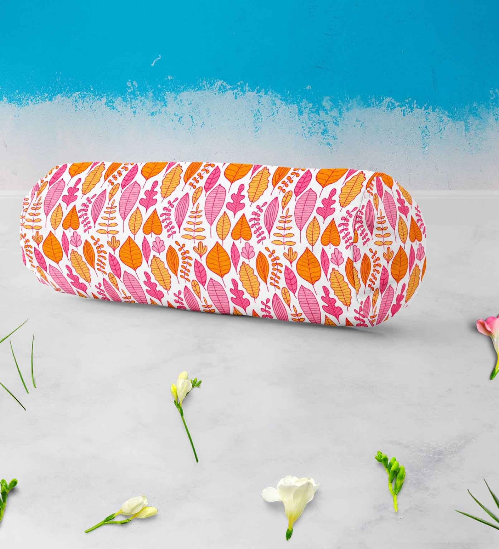 Buy Pink Velvet Printed 16x6 Inches Bolster Covers (Pack of 2 ...