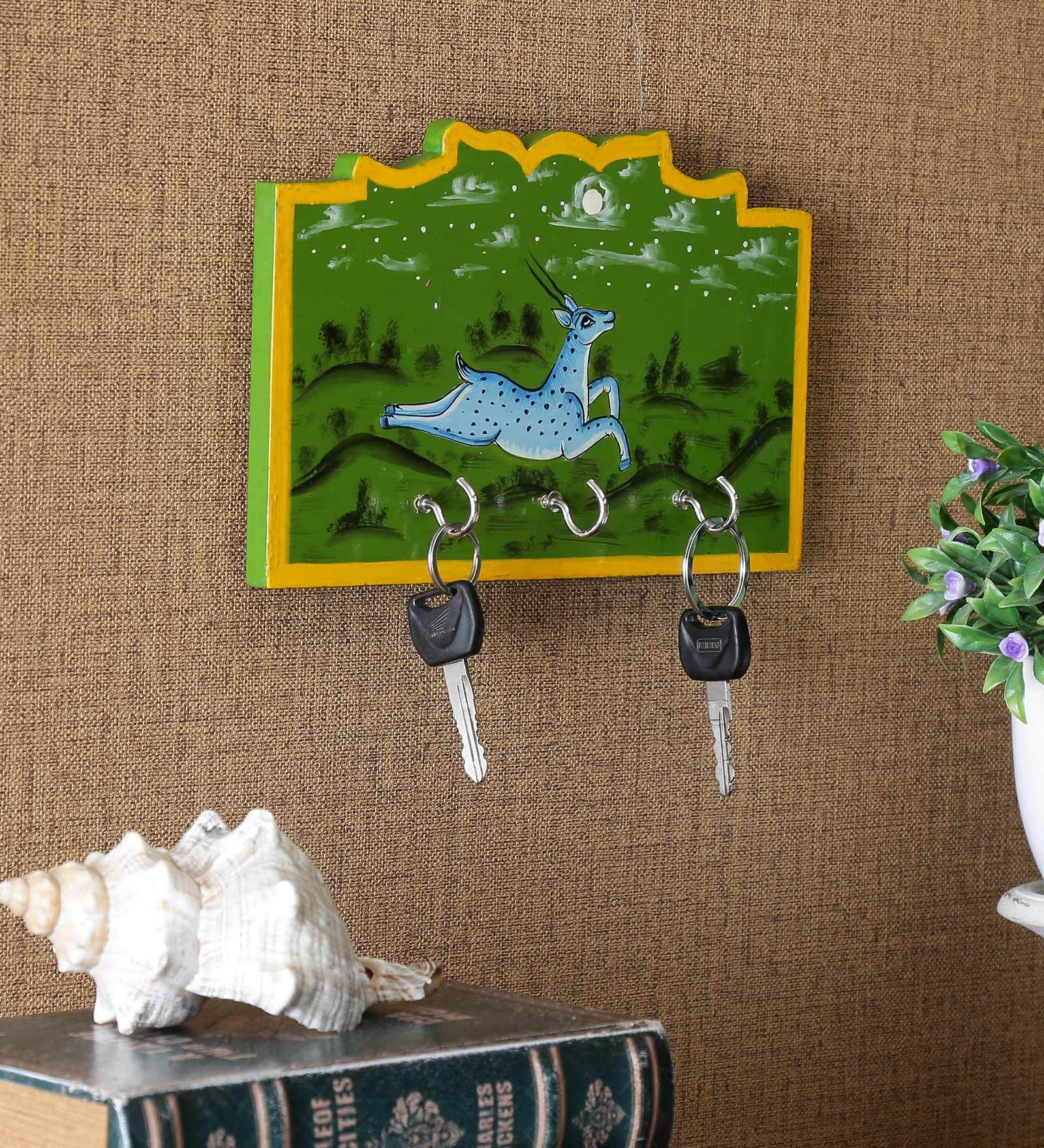 Buy Multicolor Wooden Hand Painted Key Holder by Wood Crafts at 30% OFF ...