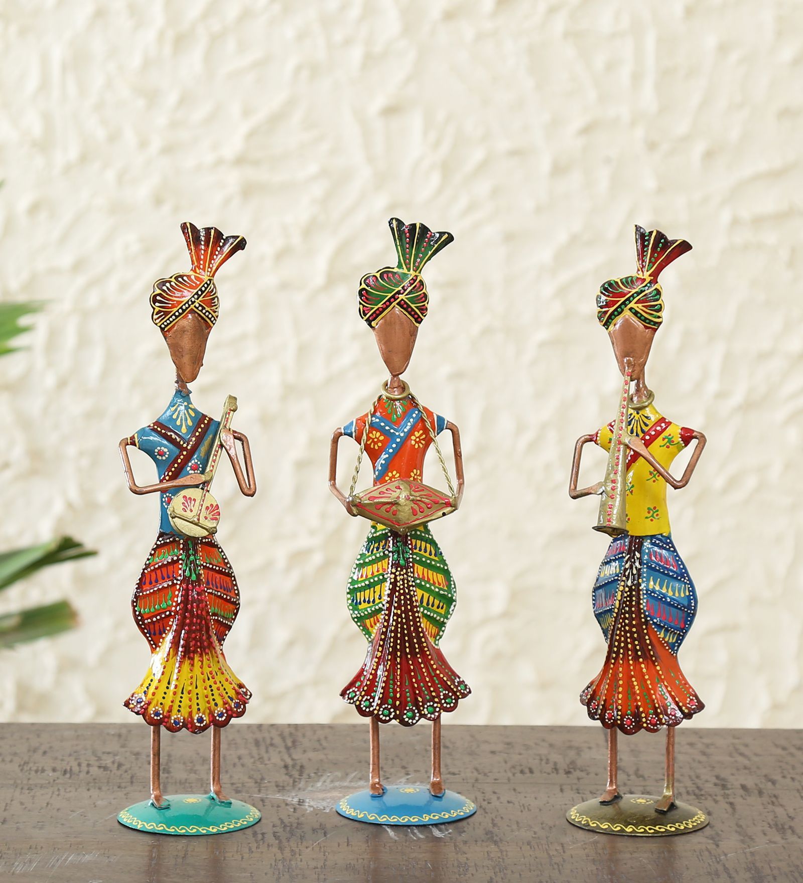 Buy Multicolor Wrought Iron Human Figurine Set Of 3 by Godeccor at 50% ...