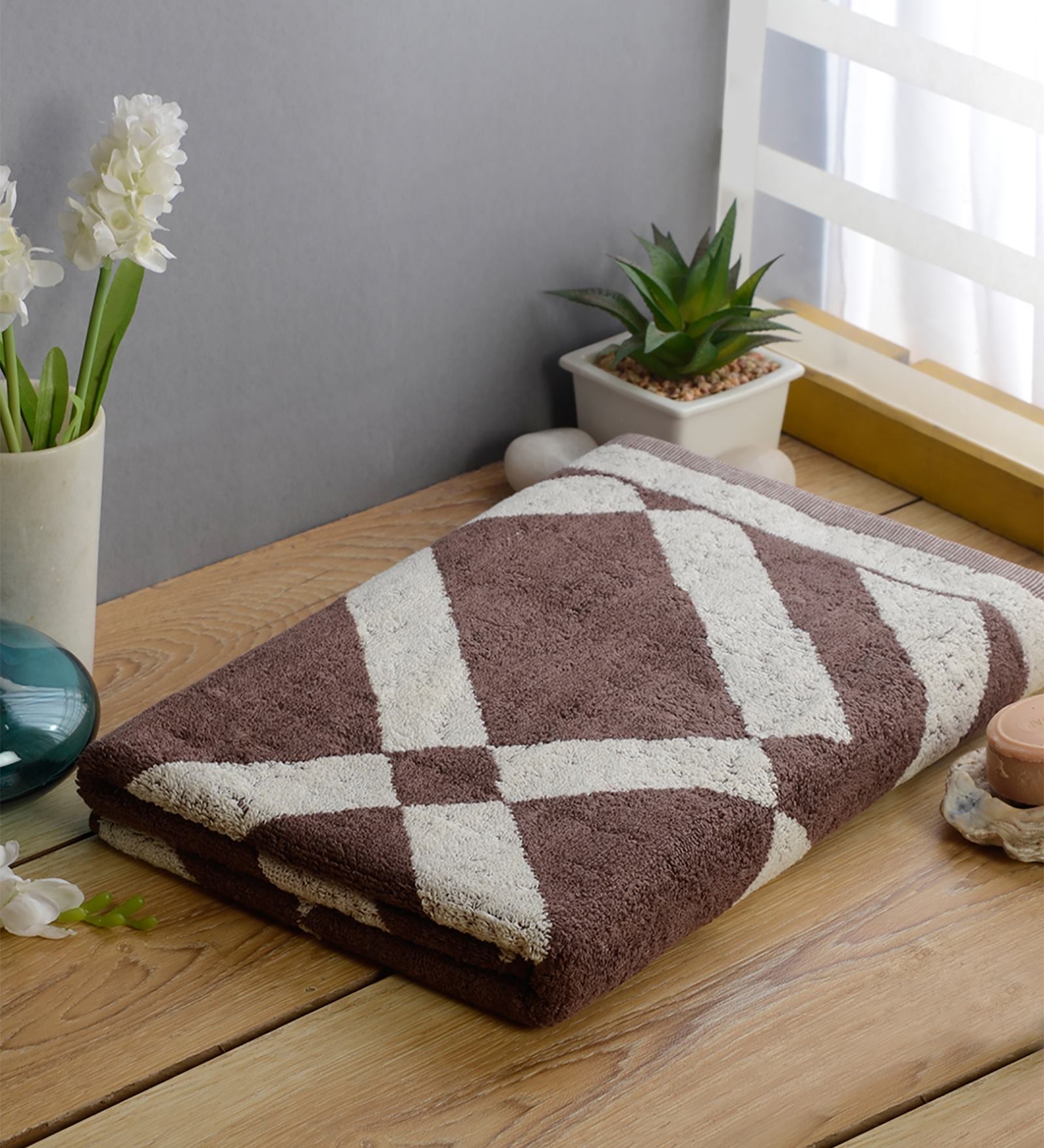Buy Brown Cotton 500 GSM Bath Towel at 32% OFF by Softweave | Pepperfry