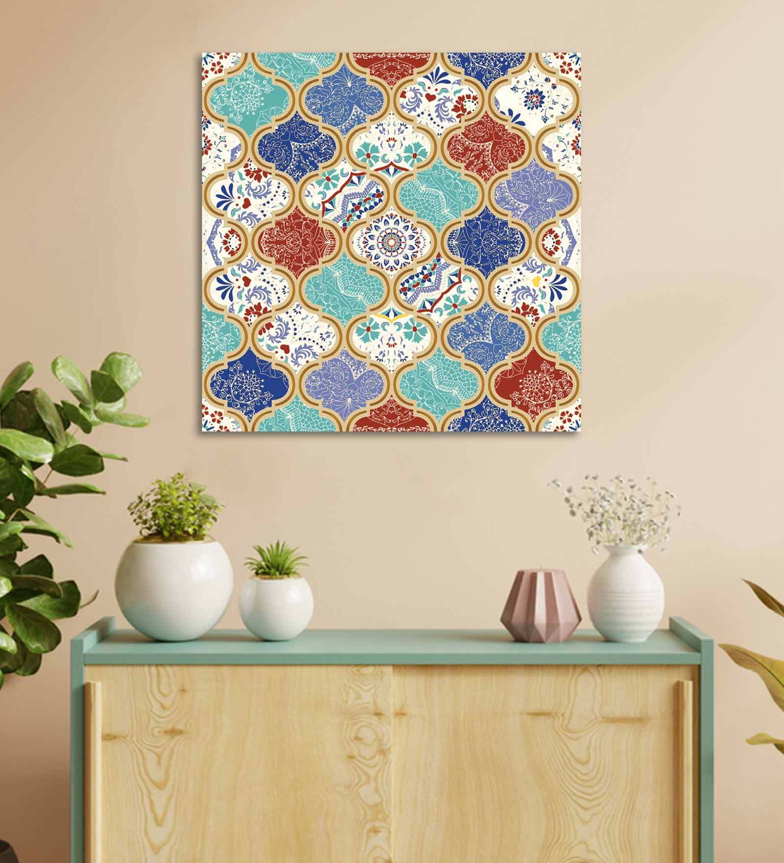Buy Motifs Multicolour Canvas Teakwood And MDF Framed Art Print at 14% ...