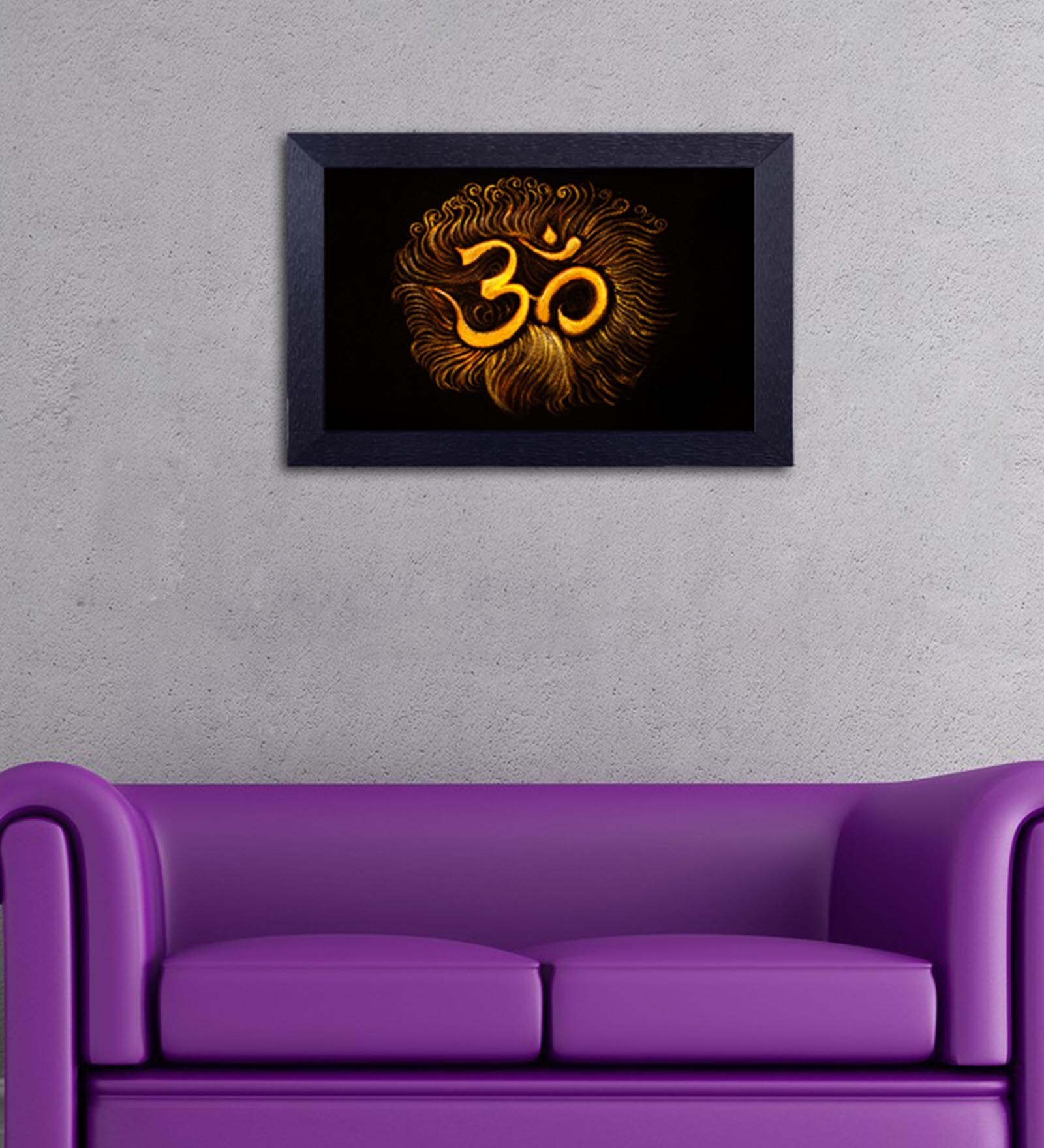 Buy Multicolour Canvas Cloth Power of Om Digital Art Print by Decor ...