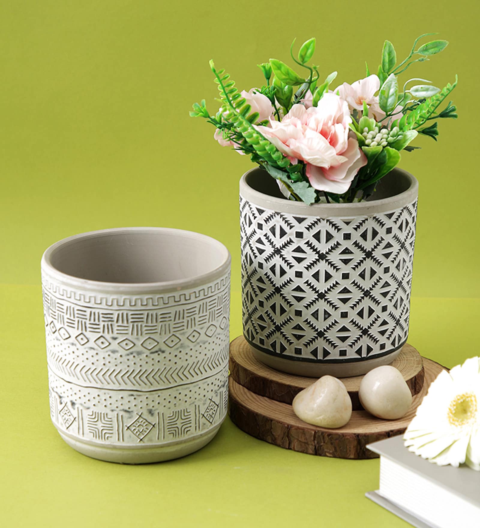 Buy Multicolour Ceramic (Set of 2) Planter by Tayhaa at 37% OFF by ...