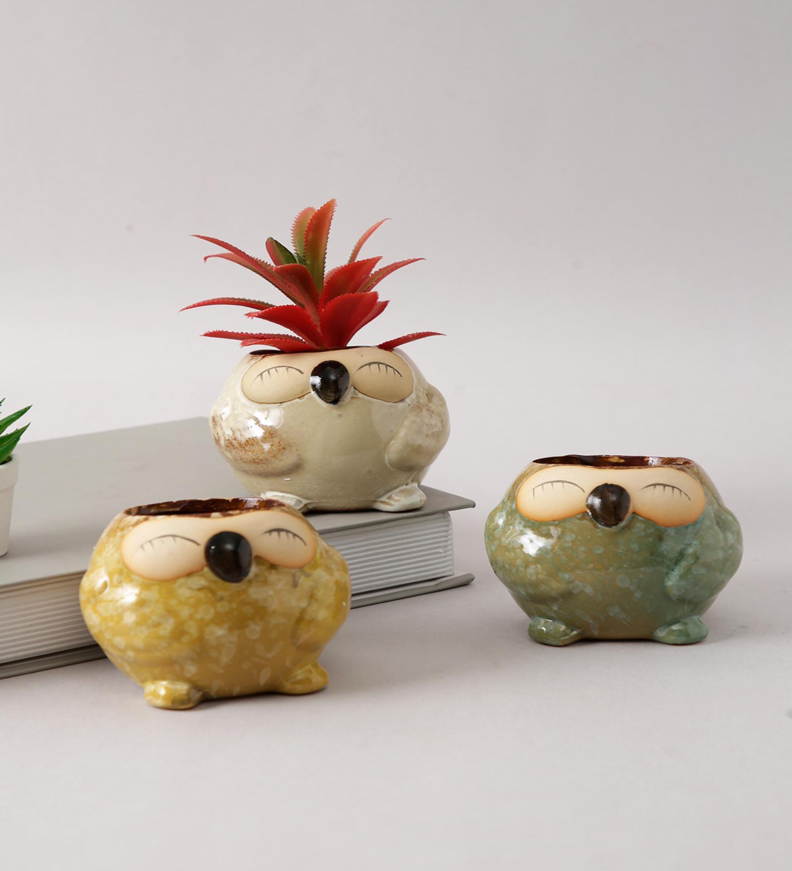 Buy Multicolour Ceramic (Set of 3) Desk Pot by Tayhaa at 41% OFF by ...
