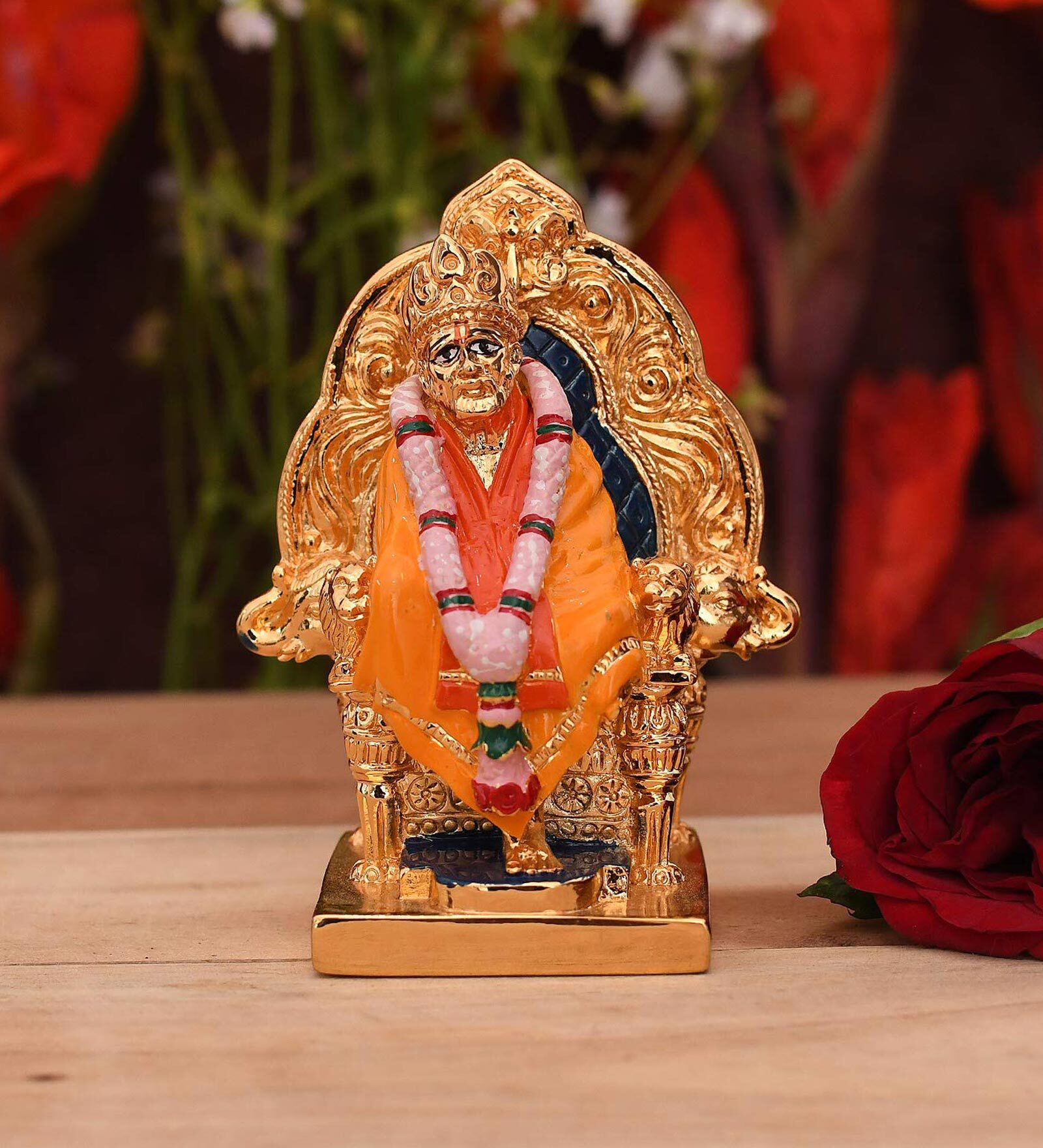 Buy Multicolour Ceramic 3.5 Inches Sai Baba Statue By Craftvatika at 24 ...