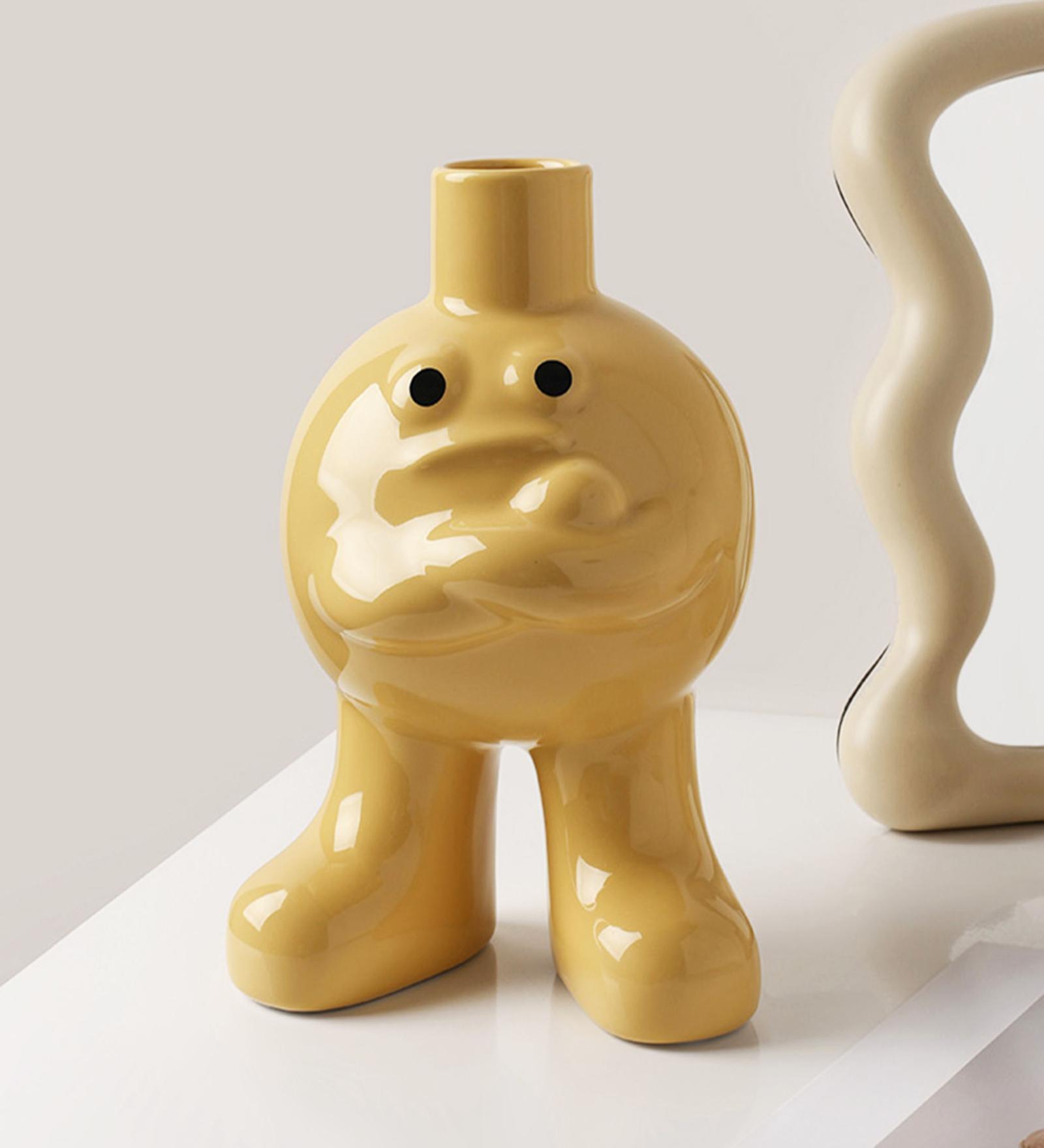 Buy Mustard Ceramic (Set of 2) Desk Pot at 20% OFF by La Muse | Pepperfry