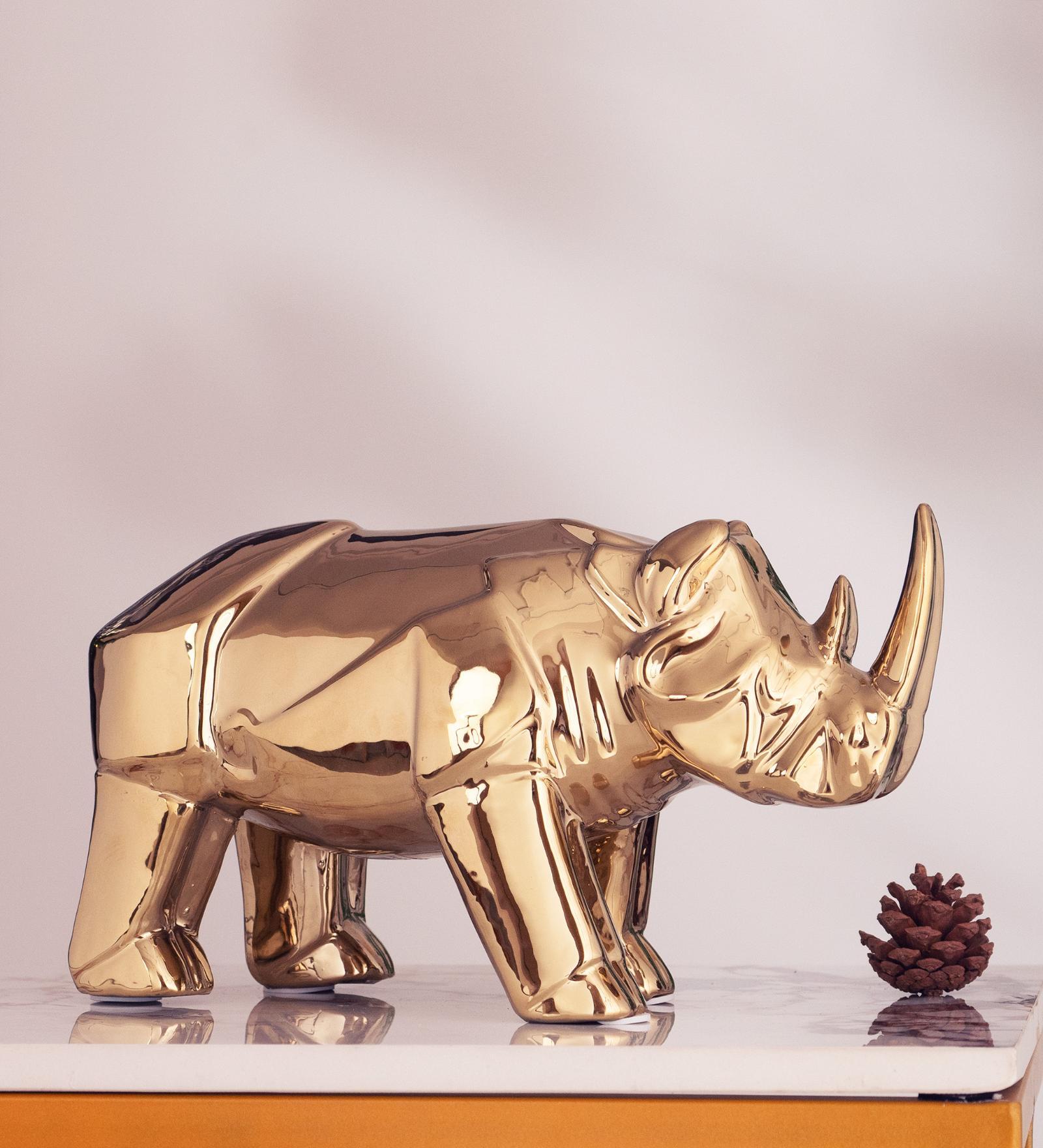Buy Gold Ceramic Animal Figurine at 30% OFF by La Muse | Pepperfry