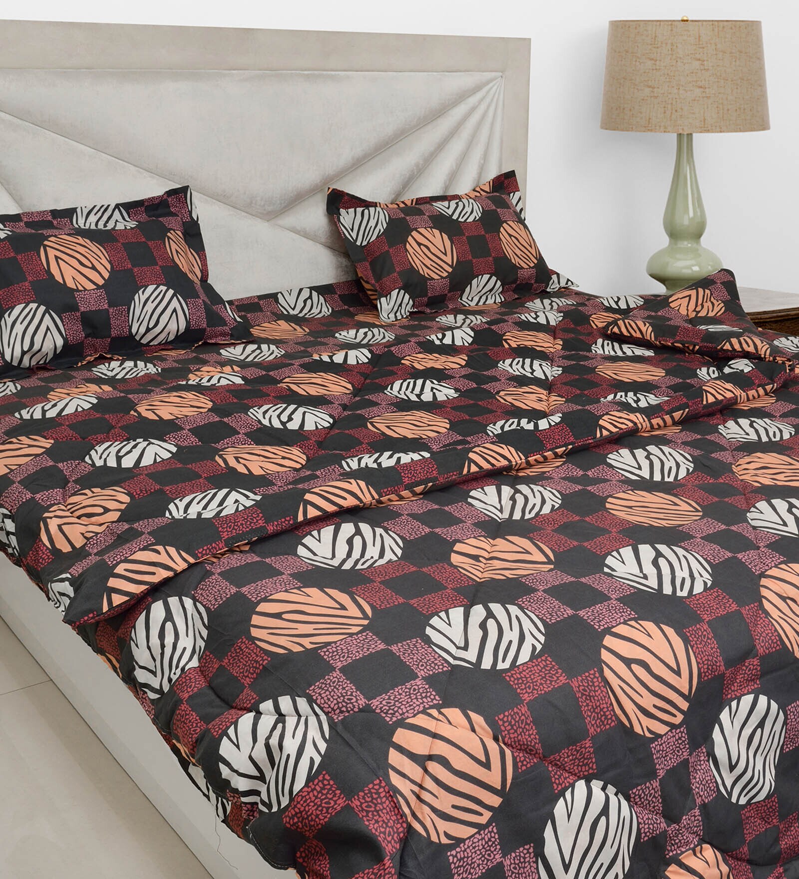Buy Multicolour Cotton 200 GSM AC Room Quilted Bedding Set at 35% OFF ...