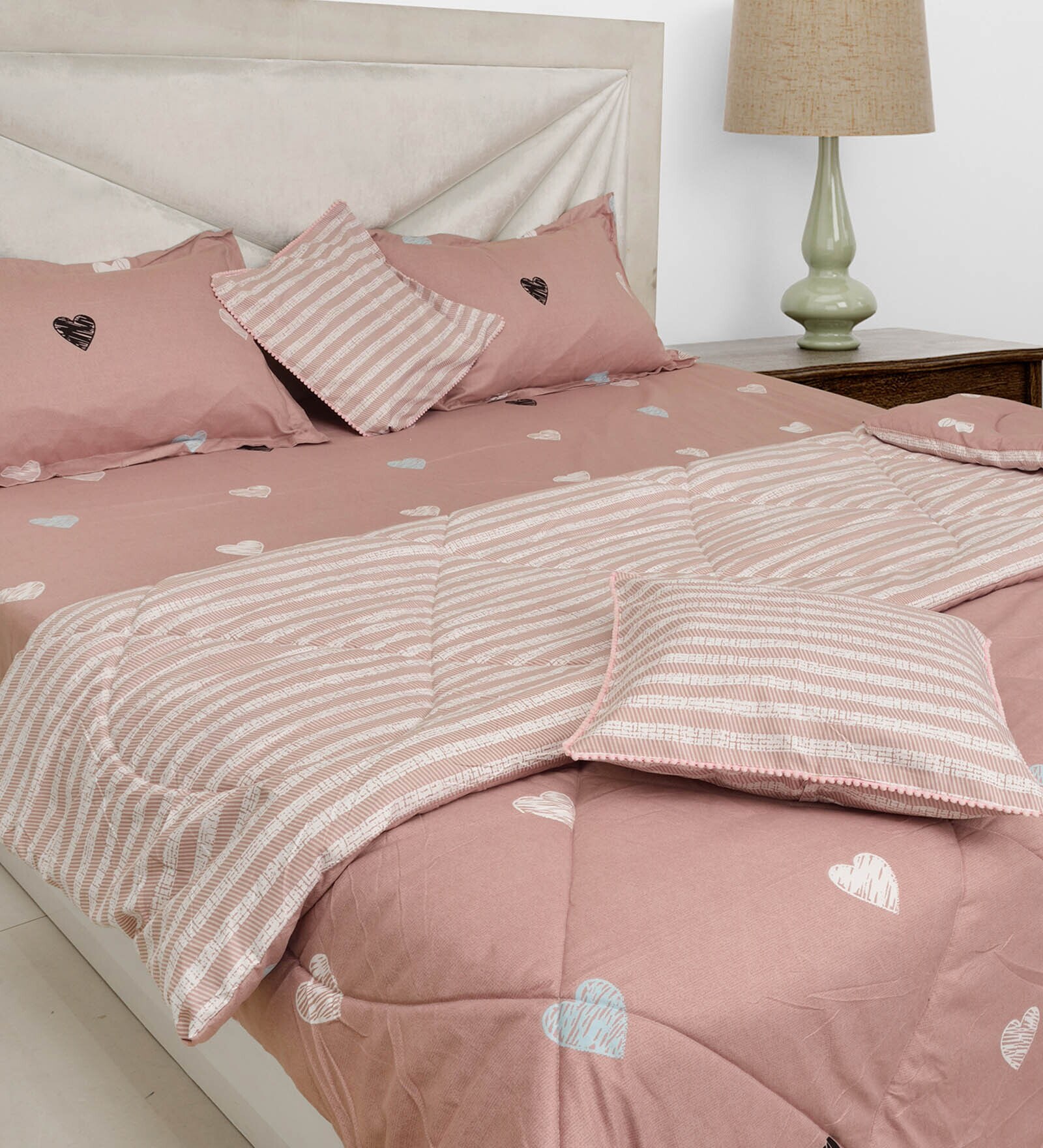 Buy Multicolour Cotton 200 GSM AC Room Quilted Bedding Set By Tokyo ...