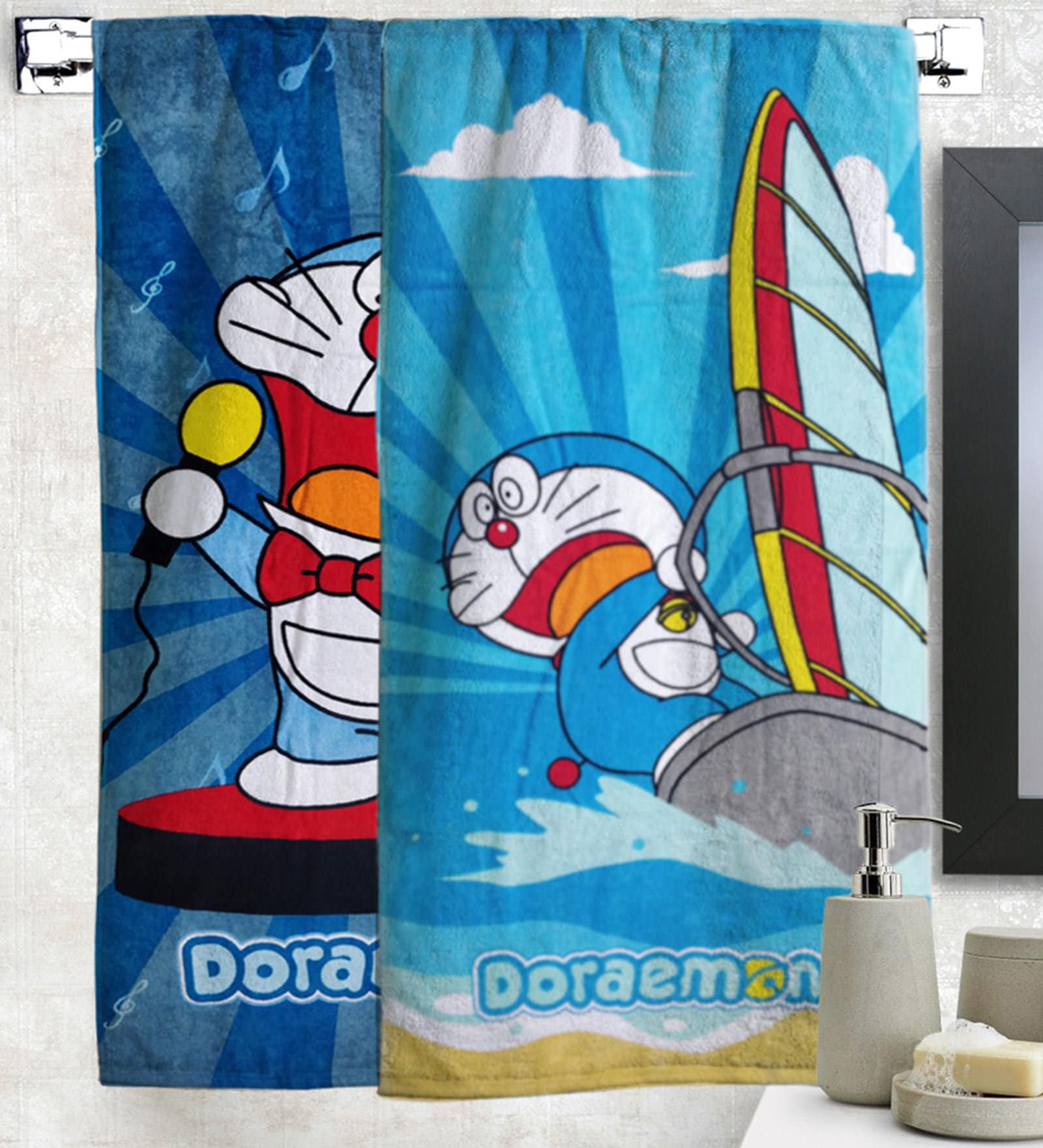 Buy MultiColour Cotton 350 GSM Bath Towel By Doraemon at 25% OFF by ...