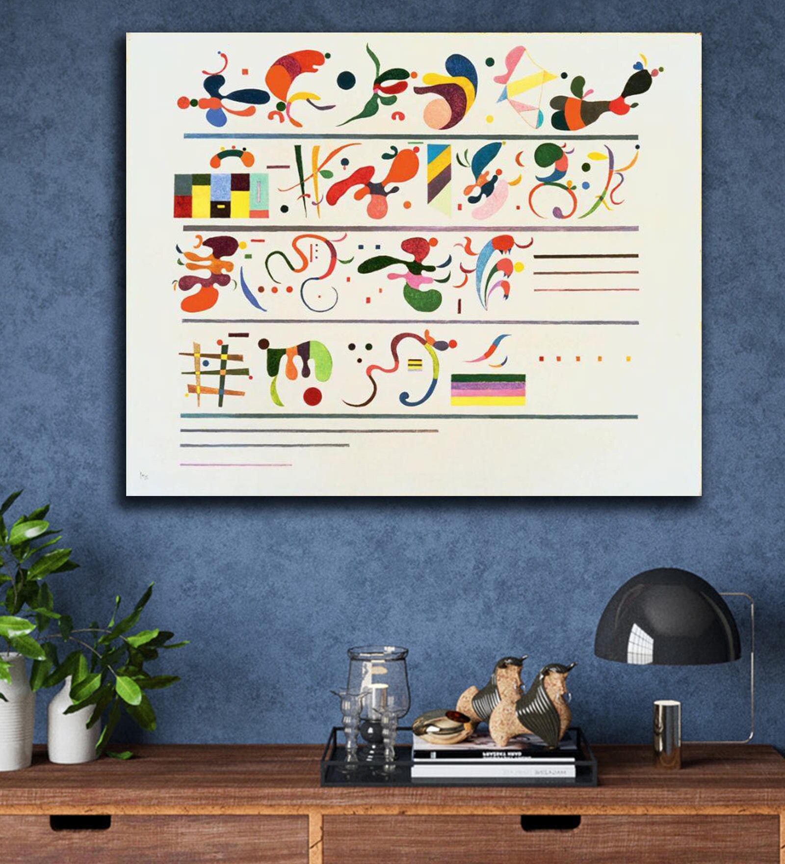 Buy Multicolour Cotton Canvas Unframed Succession By Wassily Kandinsky ...