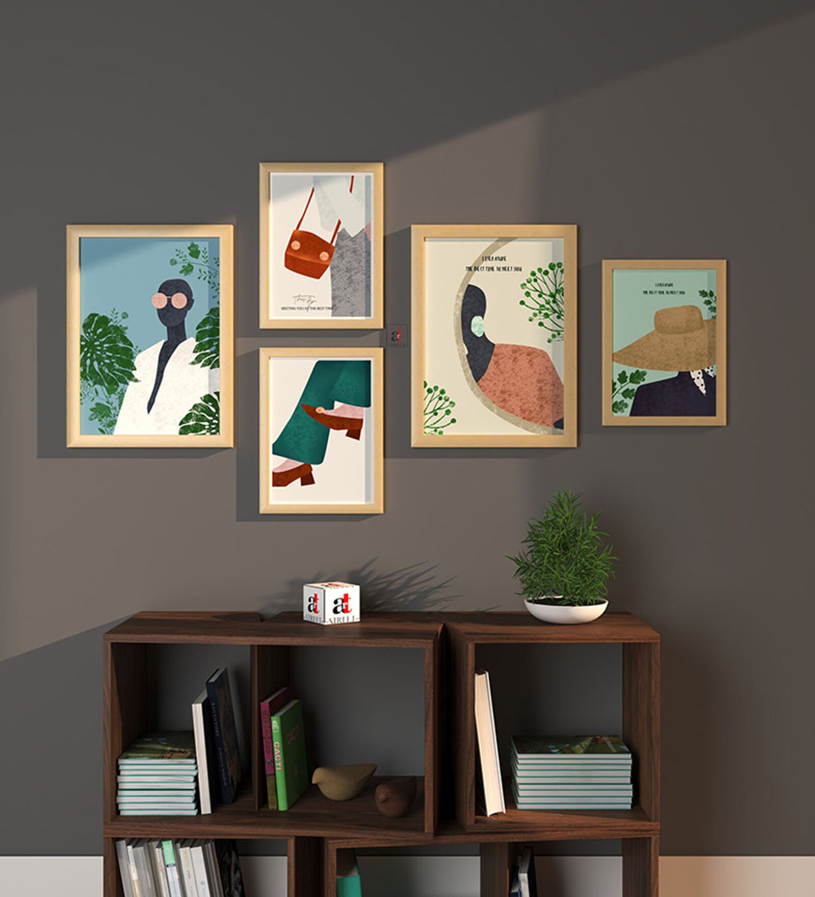 Buy Multicolour Engineered Wood (Set of 5) Art Prints at 42% OFF by Art ...