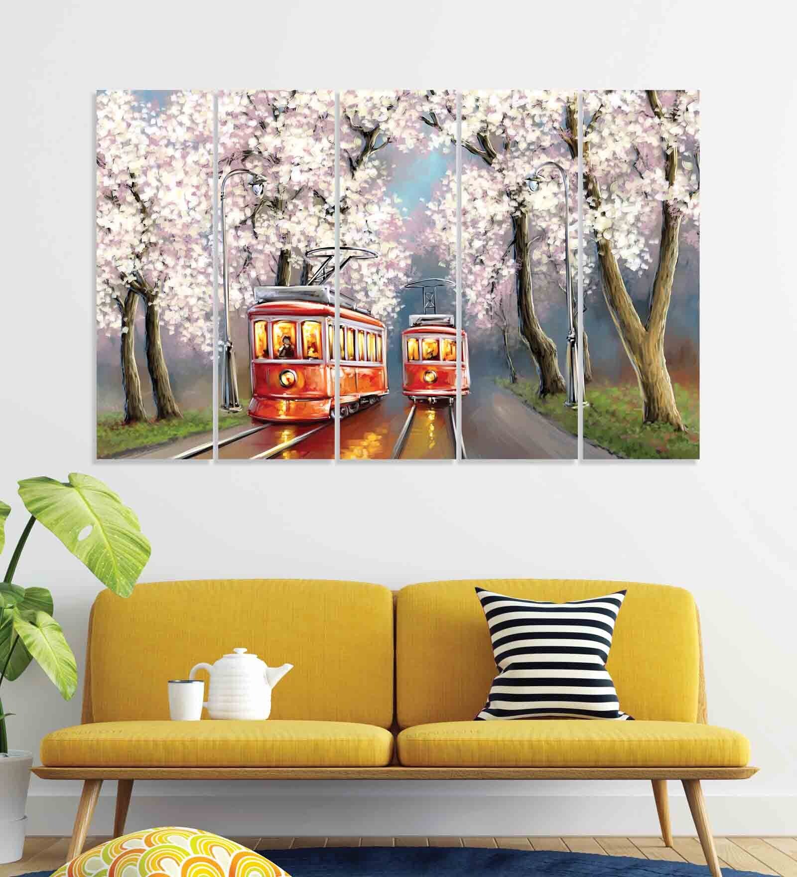 Buy Multicolour Engineered Wood (Set of 5) Framed Art Panels at 20% OFF ...