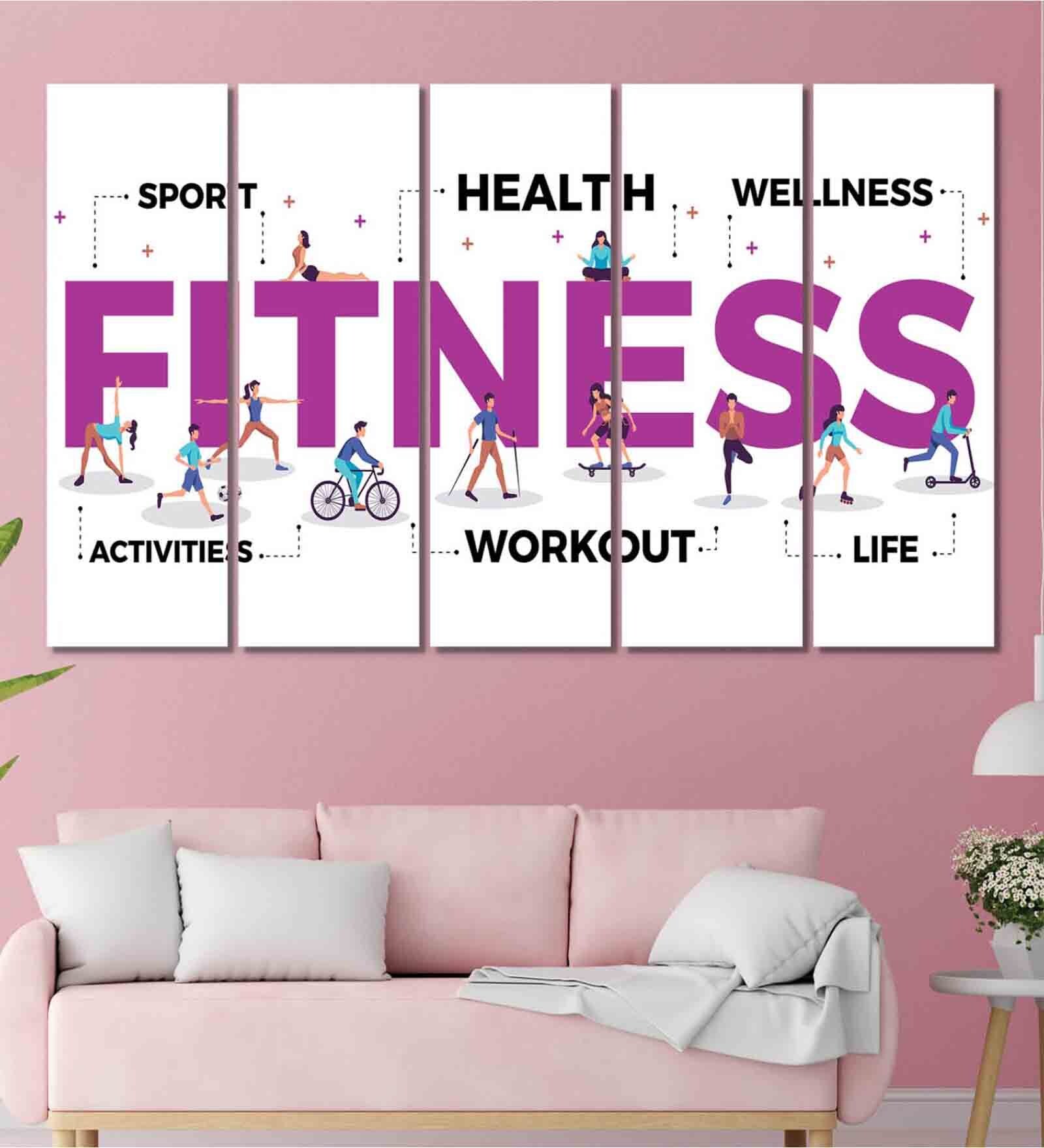 Buy Multicolour Engineered Wood (Set of 5) Framed Art Panels at 13% OFF ...