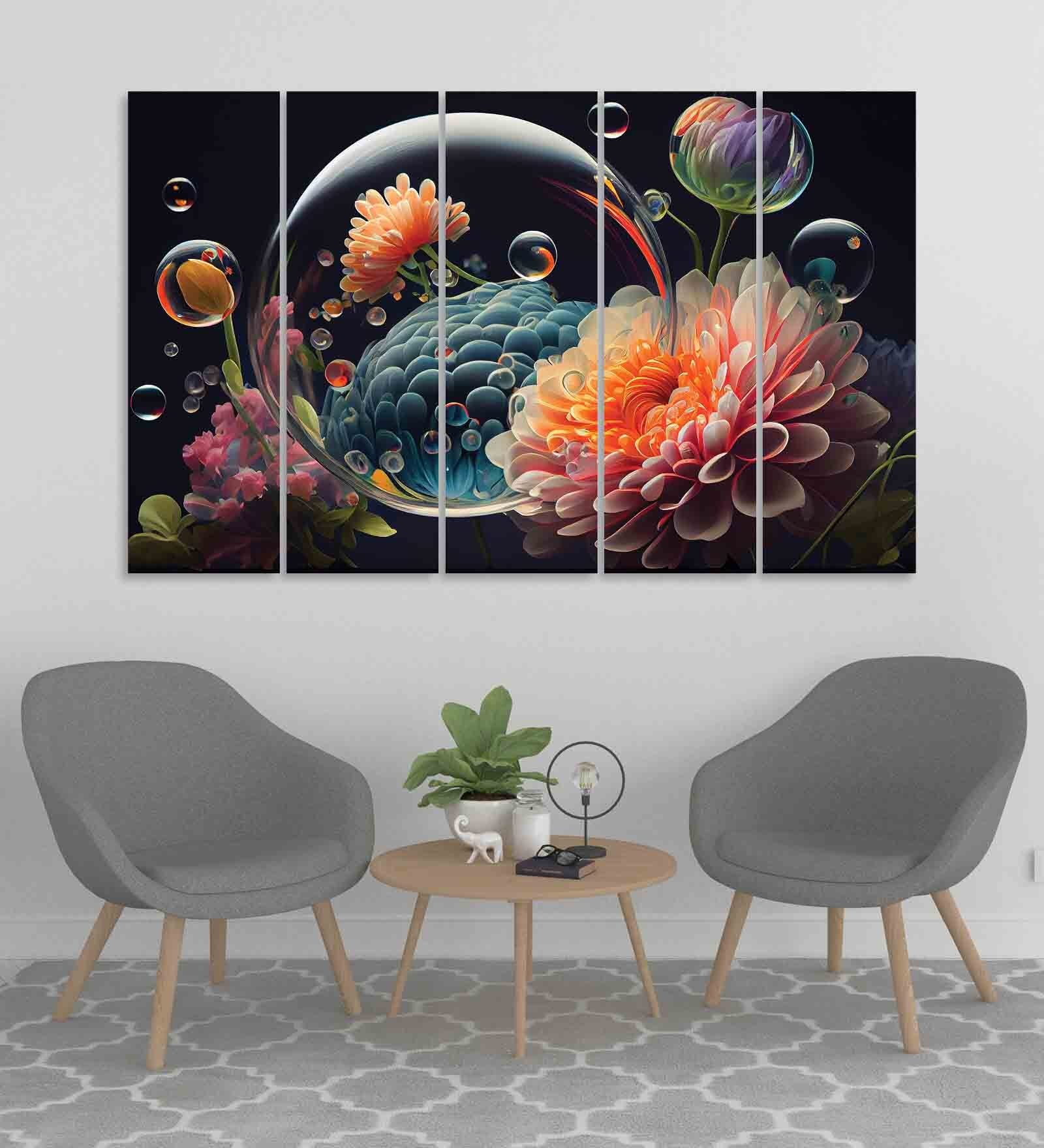 Buy Multicolour Engineered Wood (Set of 5) Framed Art Panels at 20% OFF ...