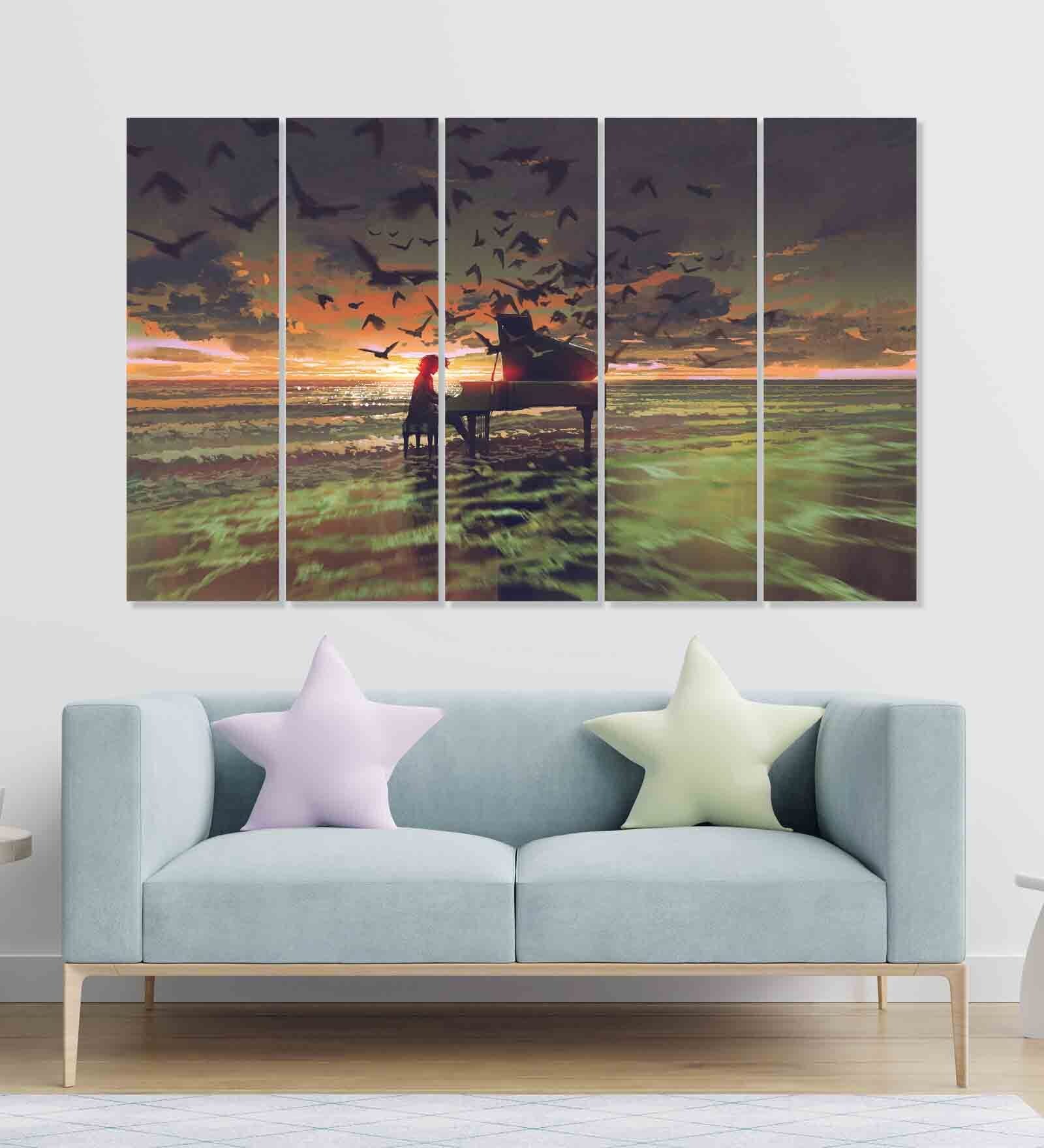 Buy Multicolour Engineered Wood (Set of 5) Framed Art Panels at 12% OFF ...