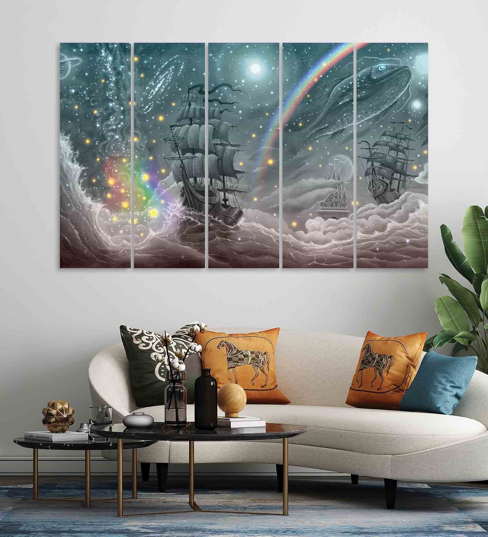 Buy Multicolour Engineered Wood (Set of 5) Framed Art Panels at 4% OFF ...