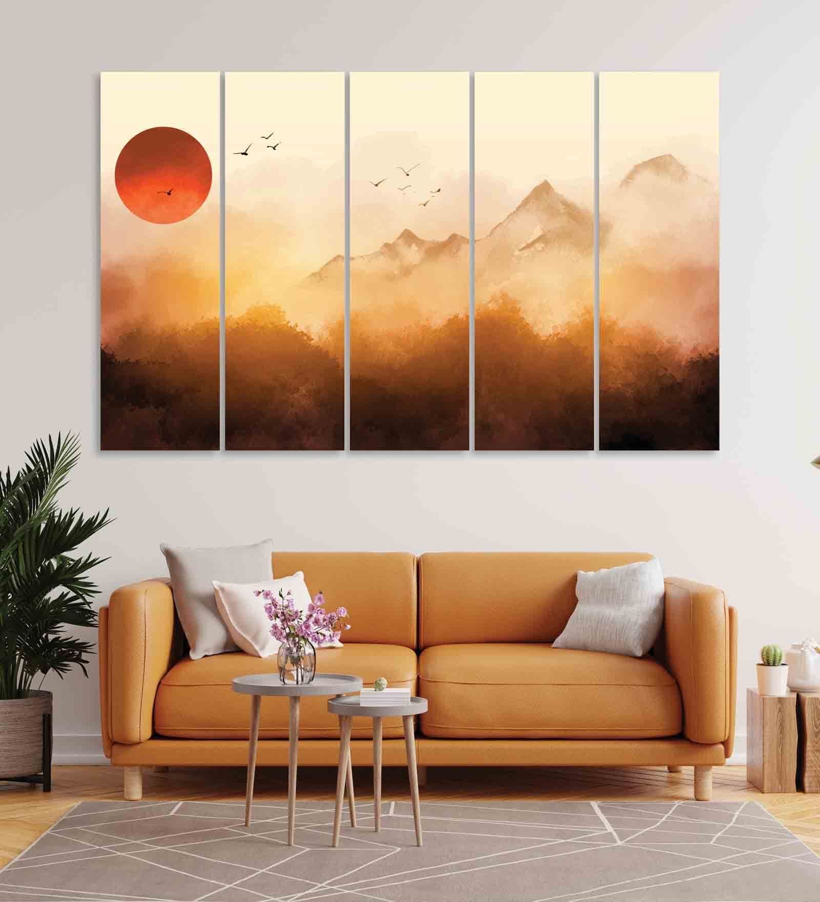 Buy Multicolour Engineered Wood (Set of 5) Framed Art Panels at 12% OFF ...
