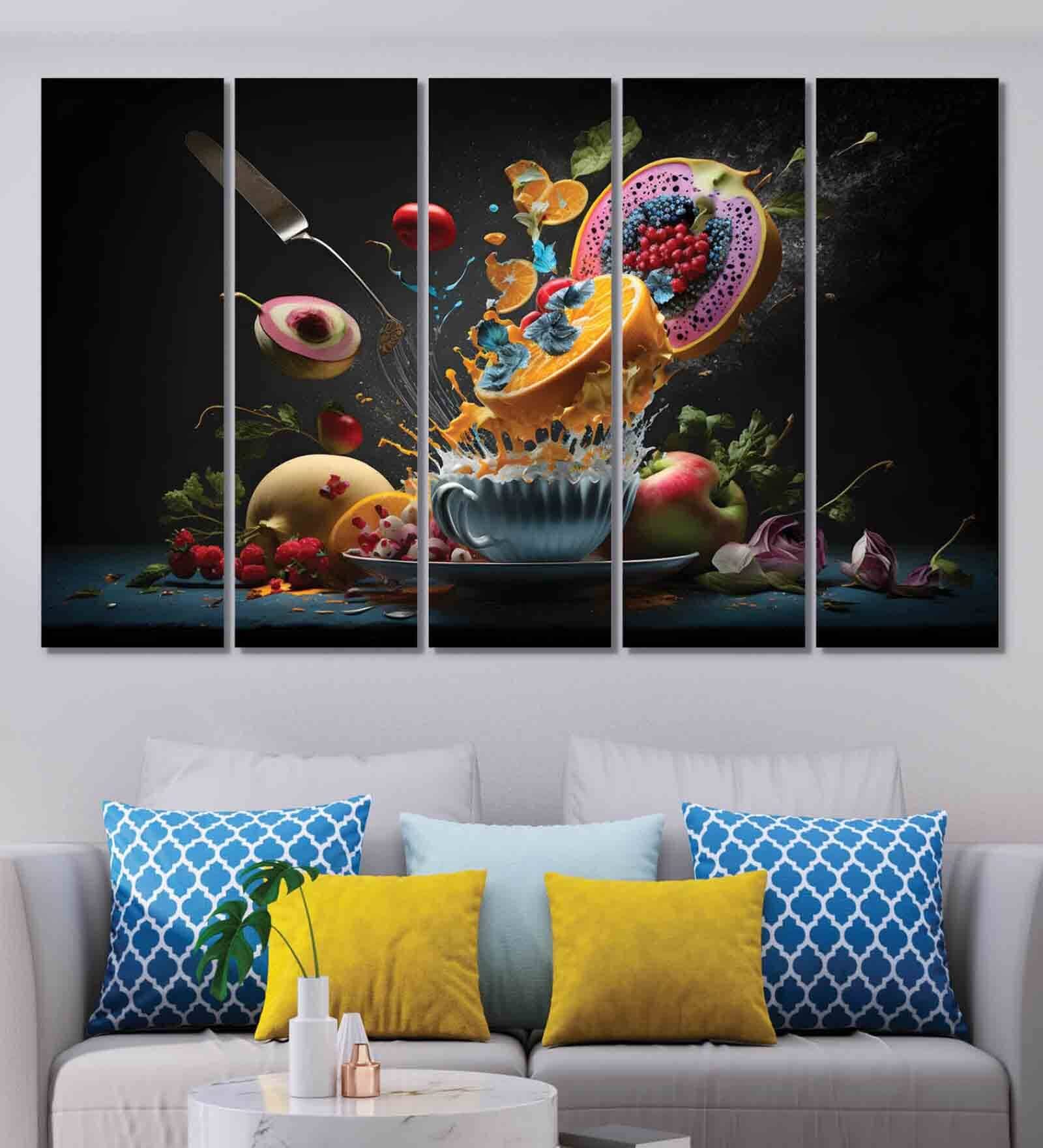 Buy Multicolour Engineered Wood (Set of 5) Framed Art Panels at 12% OFF ...