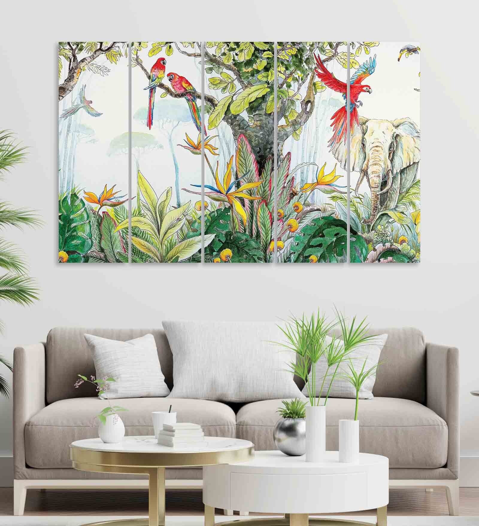 Buy Multicolour Engineered Wood (Set of 5) Framed Art Panels at 20% OFF ...