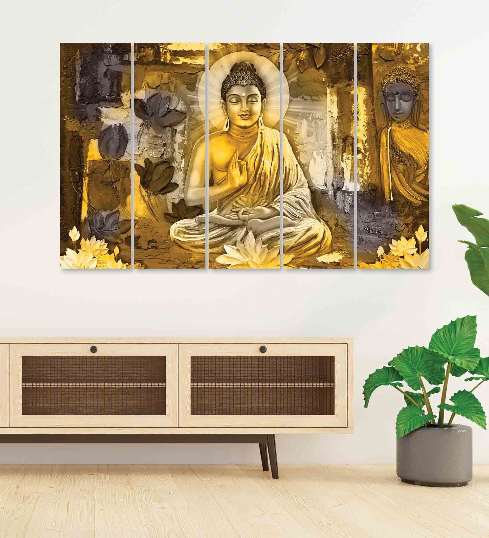 Buy Multicolour Engineered Wood (Set of 5) Framed Art Panels at 13% OFF ...