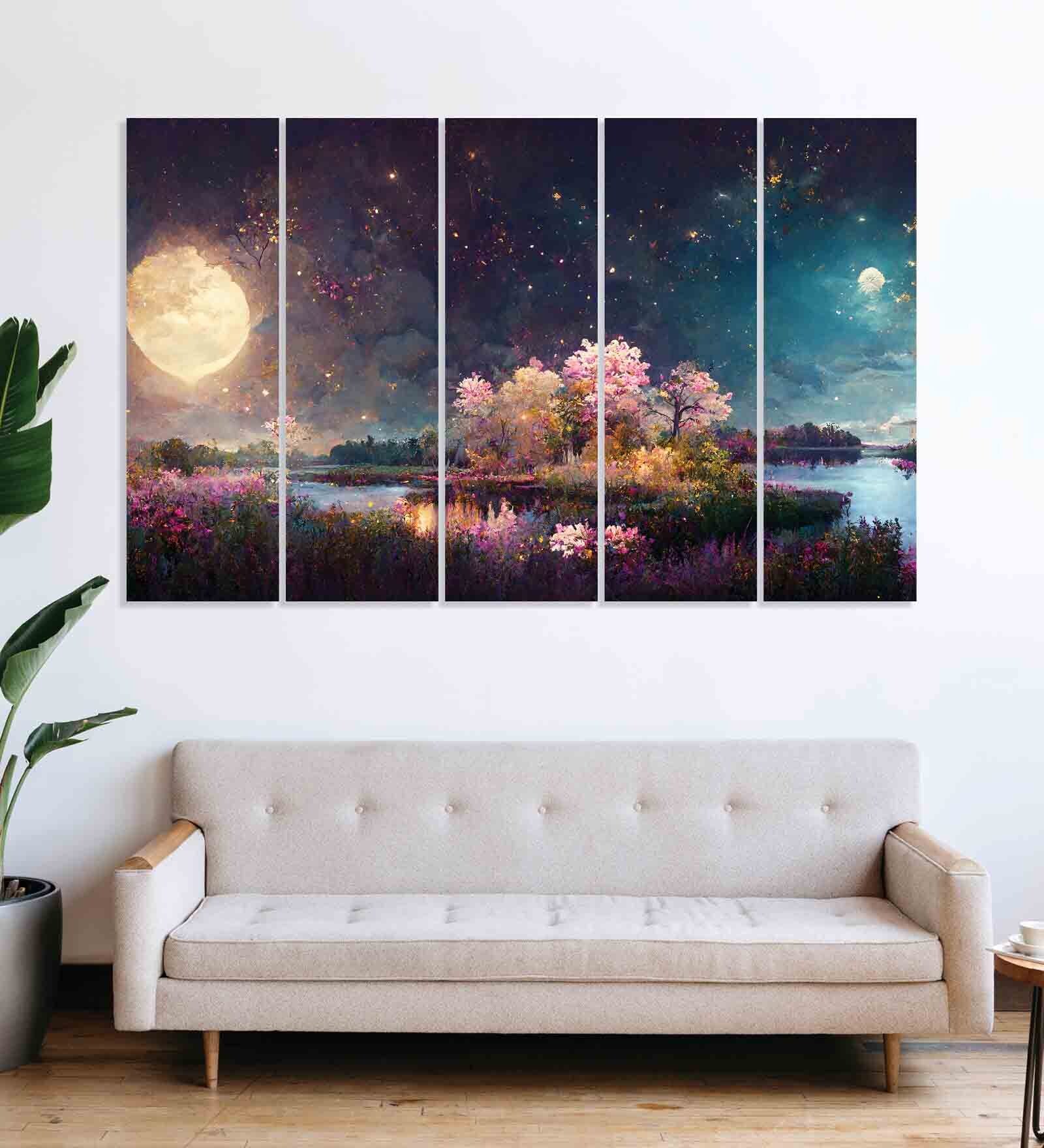 Buy Multicolour Engineered Wood (Set of 5) Framed Art Panels at 20% OFF ...