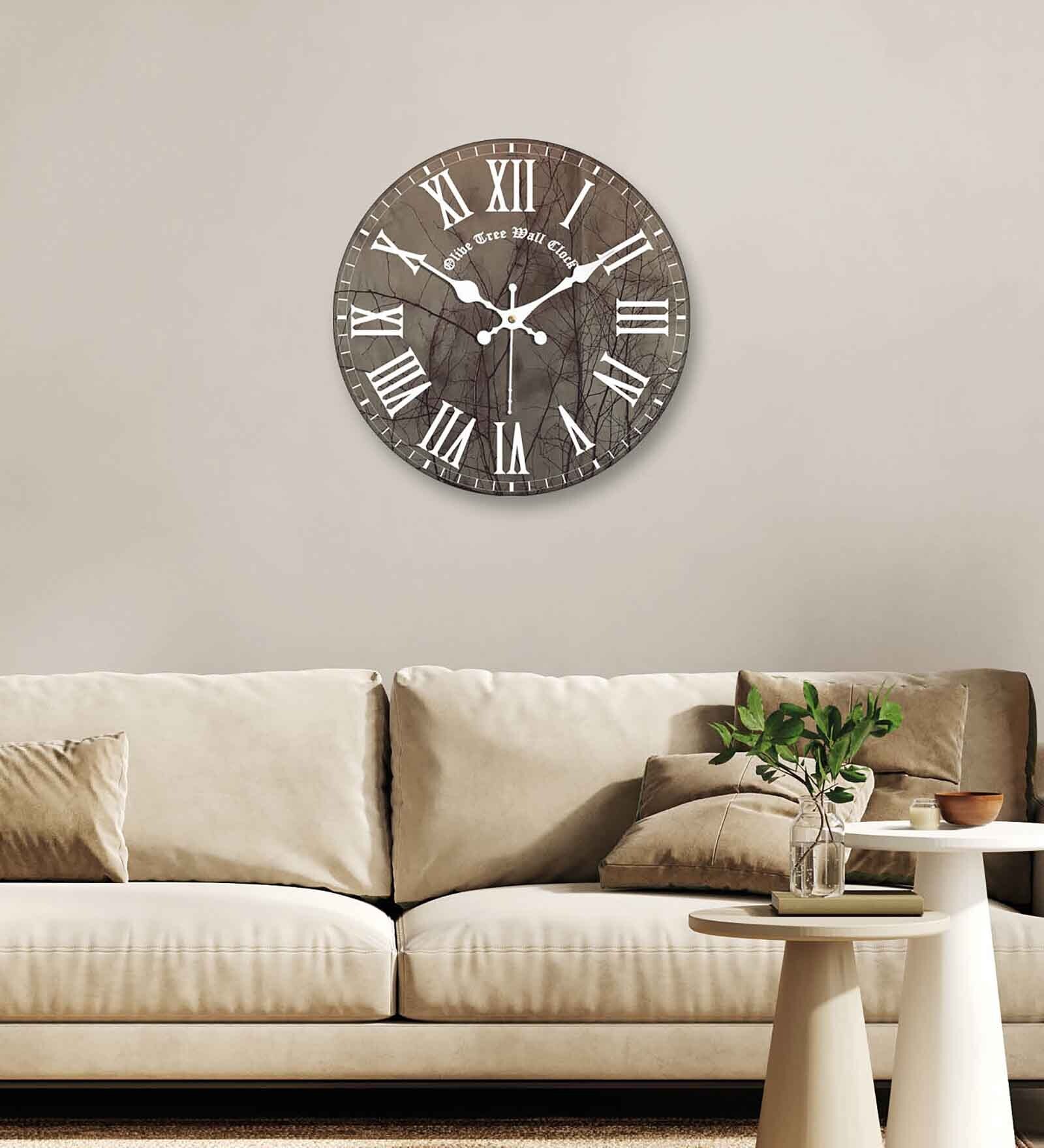 Buy Benvie Grey Engineered Wood Wall Clock at 22% OFF by Olive Tree ...