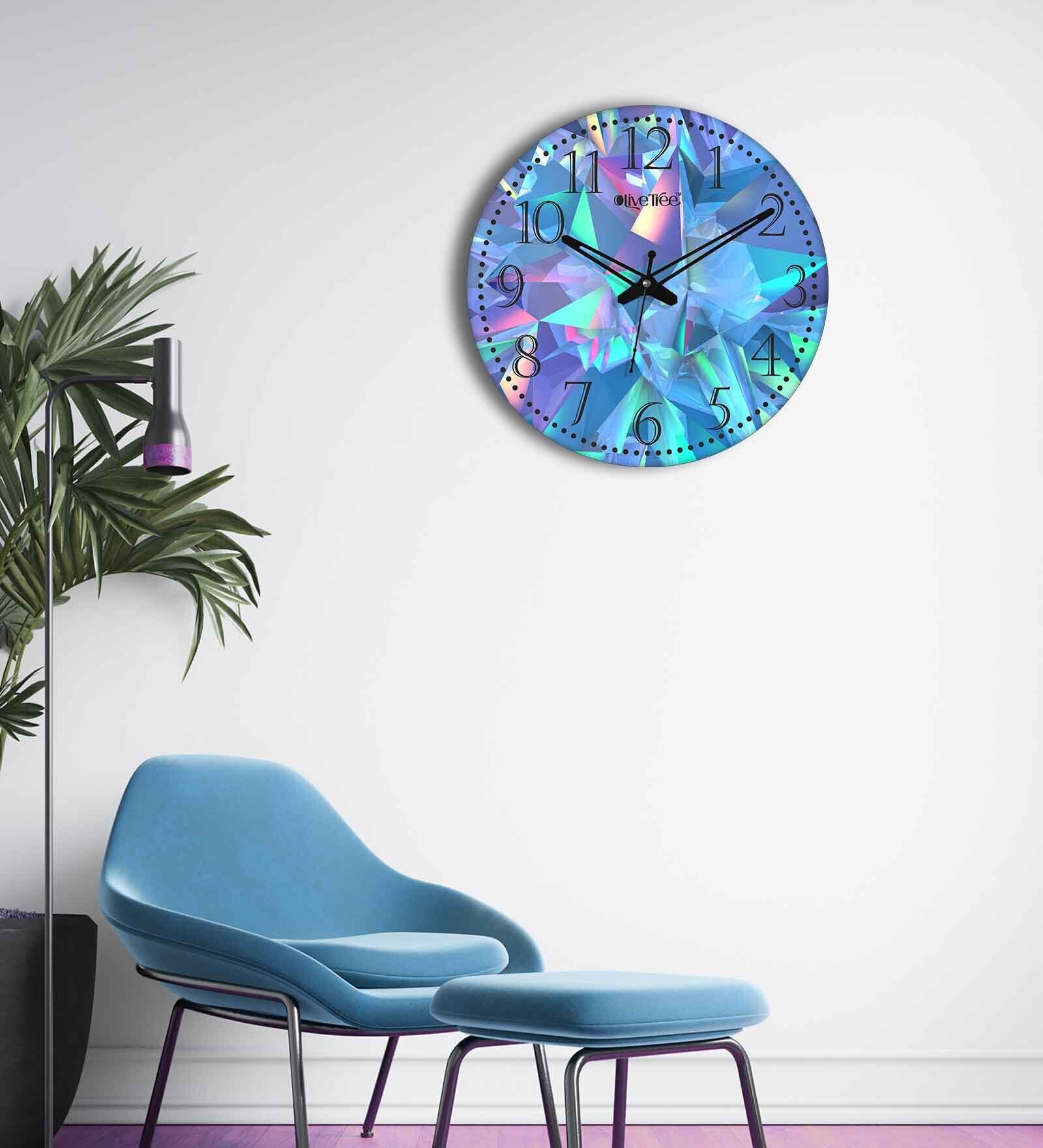 Buy Blue Engineered Wood Battery Operated Wall Clock at 60% OFF by ...