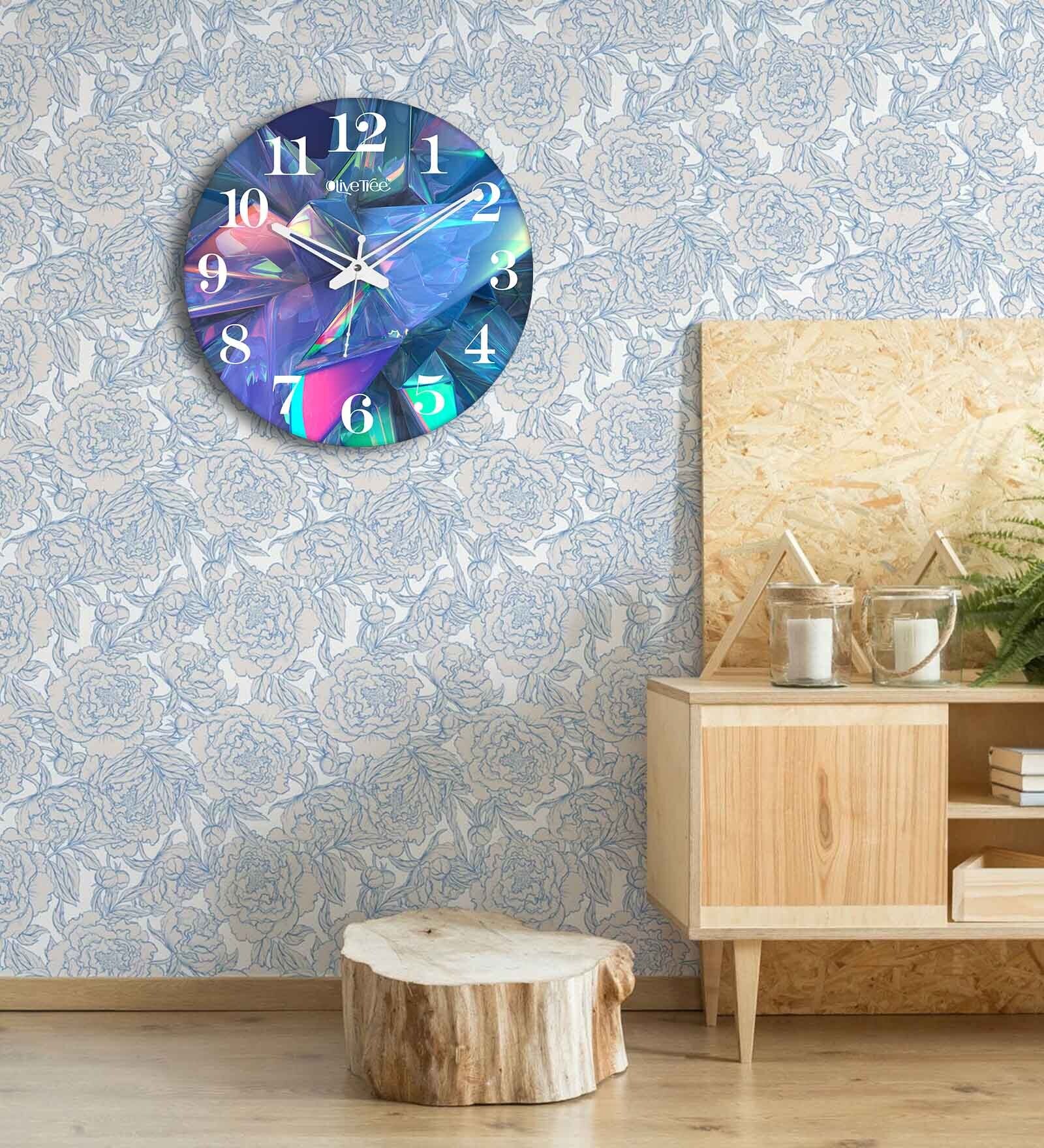 Buy Ruby Multicolour Engineered Wood Wall Clock at 22% OFF by Olive ...