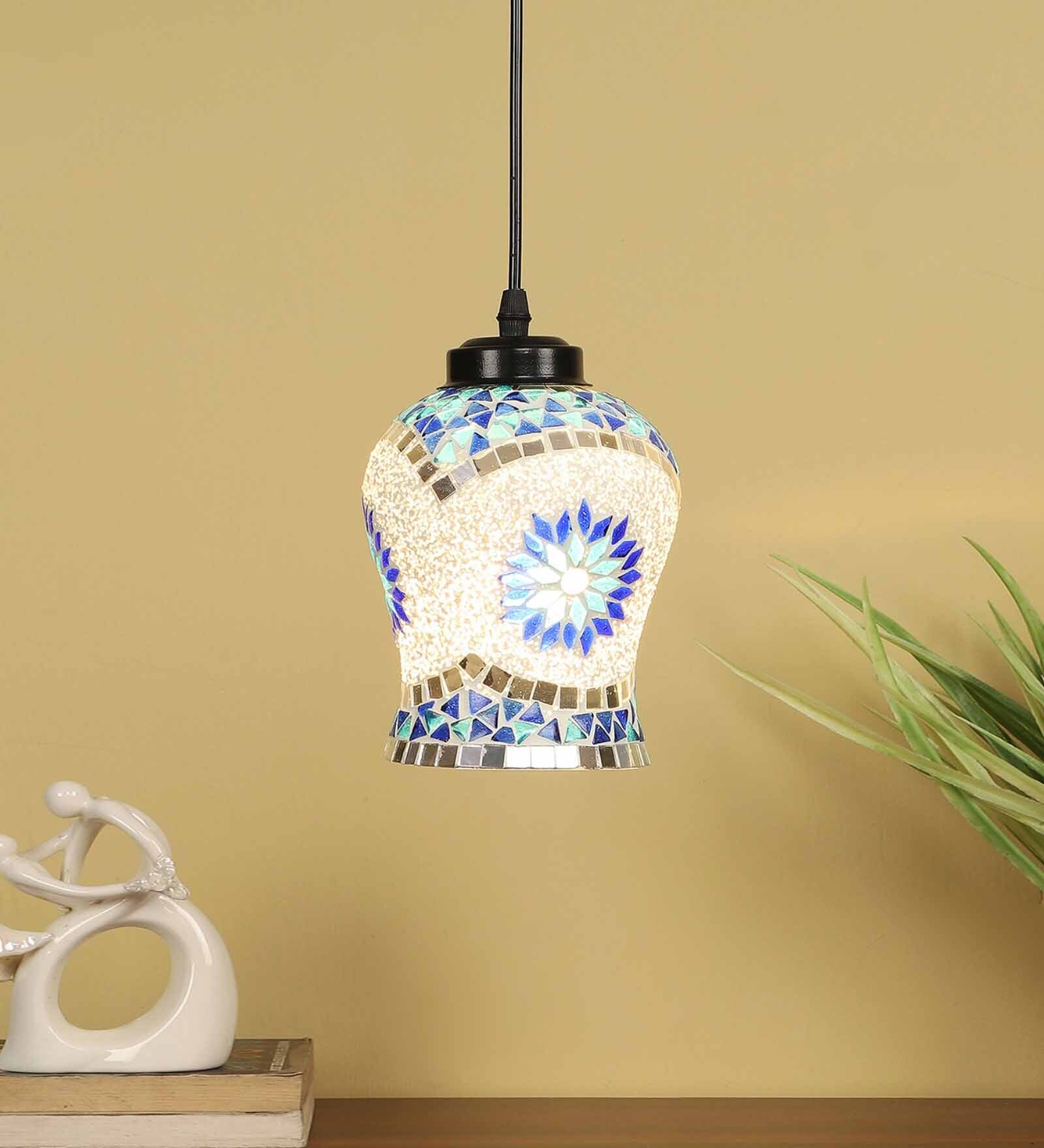 Buy Frances Multicolour Glass Hanging Light at 53% OFF by New Era ...