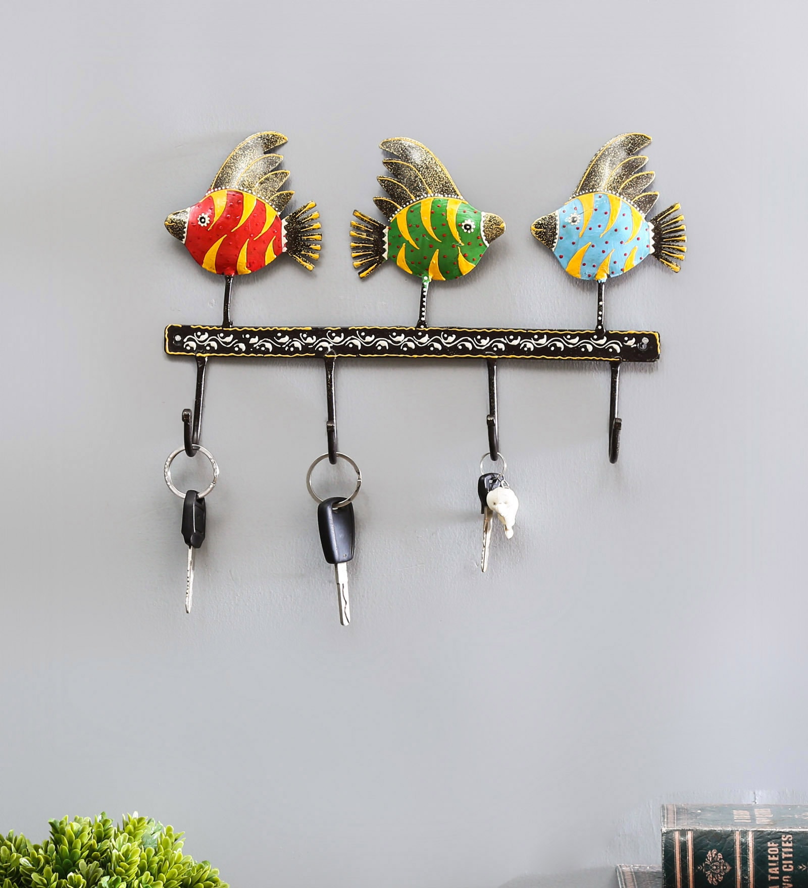 Buy Multicolour Iron The Aqua Fish Key Holder at 36% OFF by Accurate ...