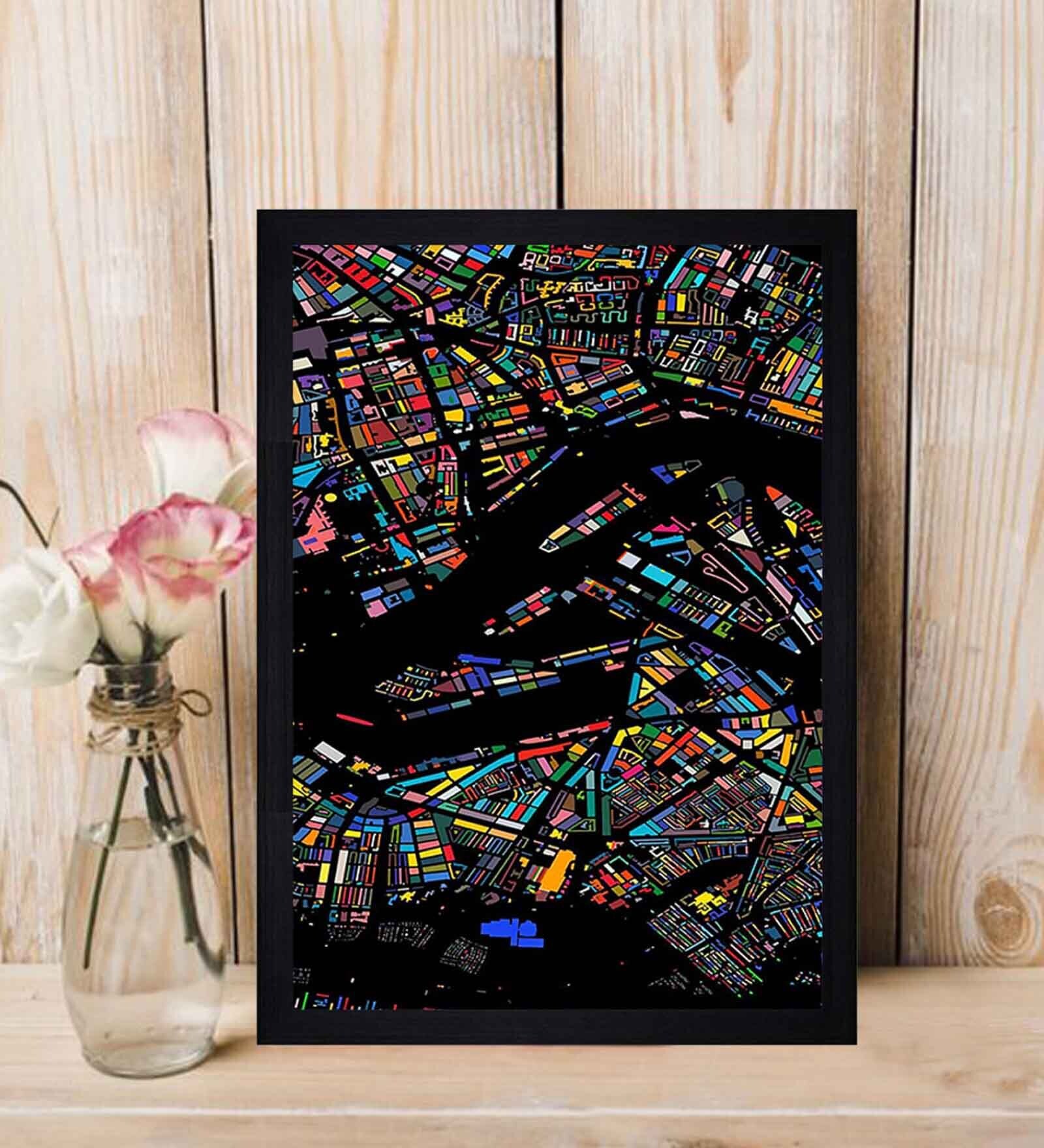 Buy Mise Multicolour MDF Art Prints at 21% OFF by Chaque Decor | Pepperfry