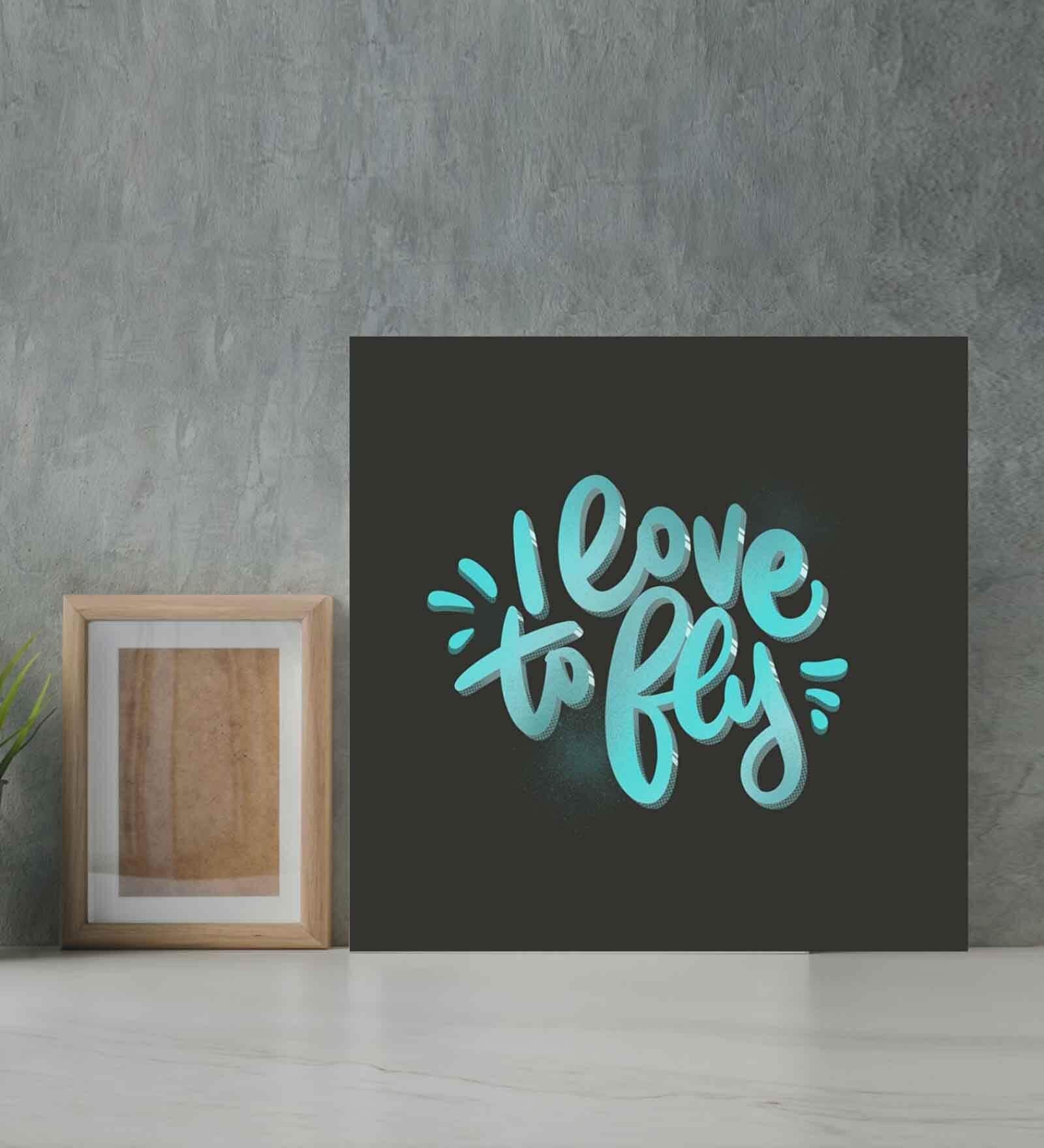 Buy I Love To Fly Black MDF Art Print at 25% OFF by Chaque Decor ...