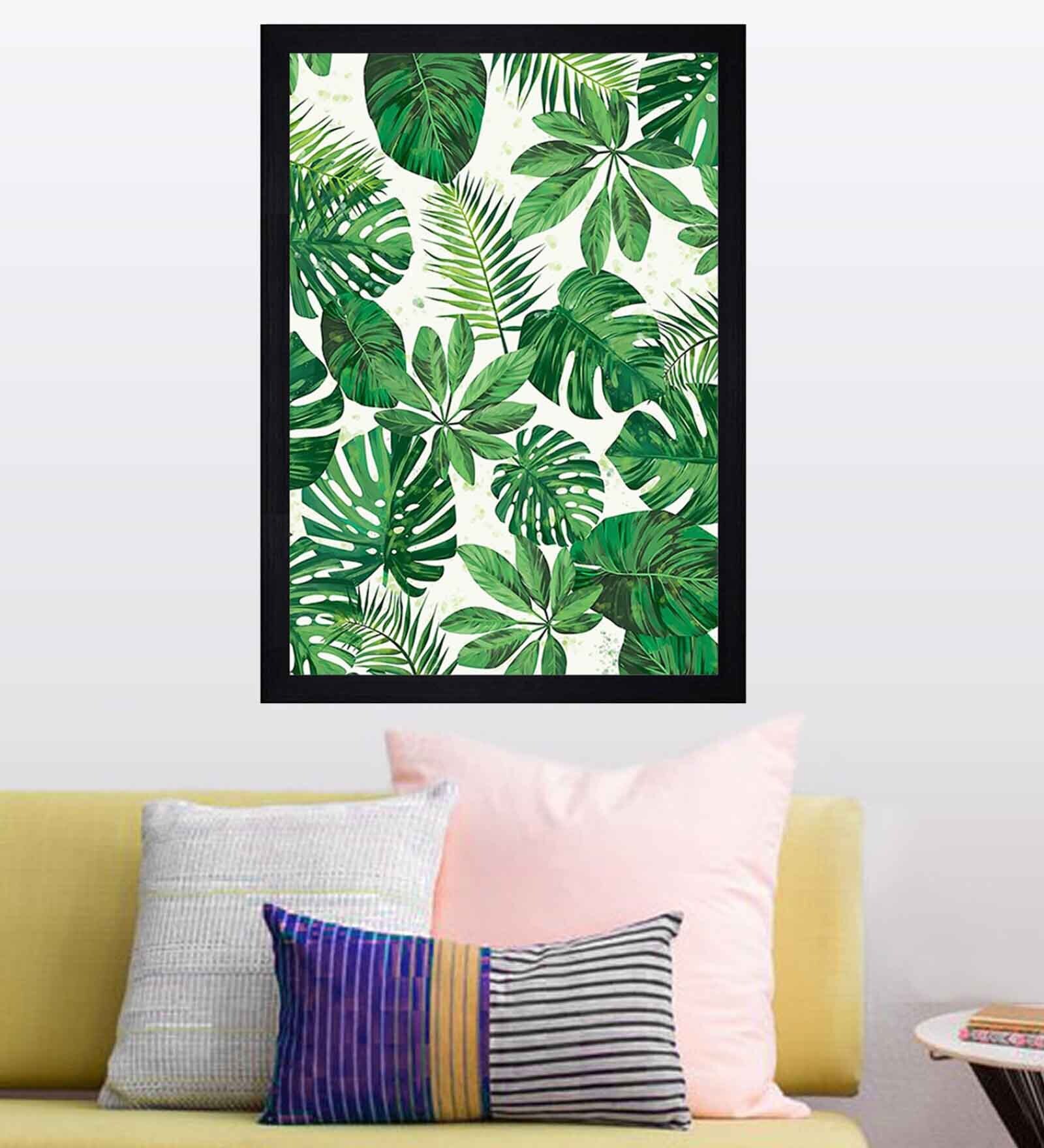Buy Floral Green MDF Art Print at 33% OFF by Chaque Decor | Pepperfry