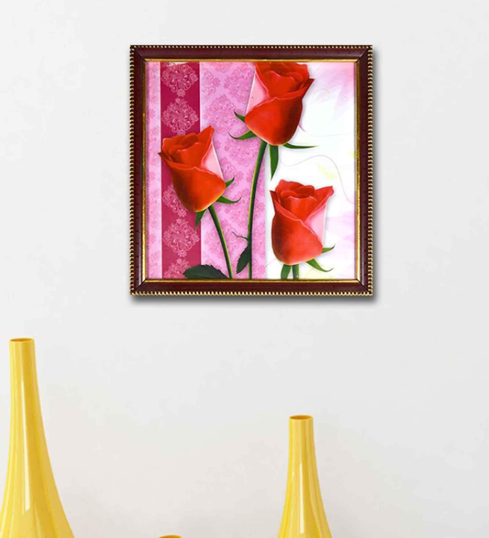 Buy Rose Multicolour MDF Framed Art Print at 27% OFF by Chaque Decor ...