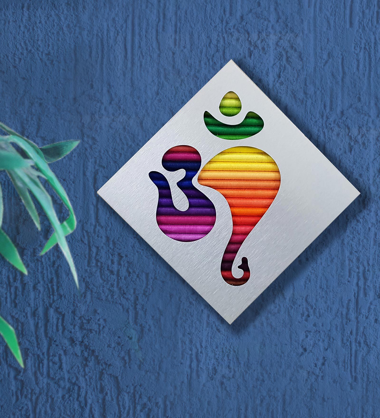 Buy Multicolour Silk Om Wall Mural By Earthen Symphony at 23% OFF by ...