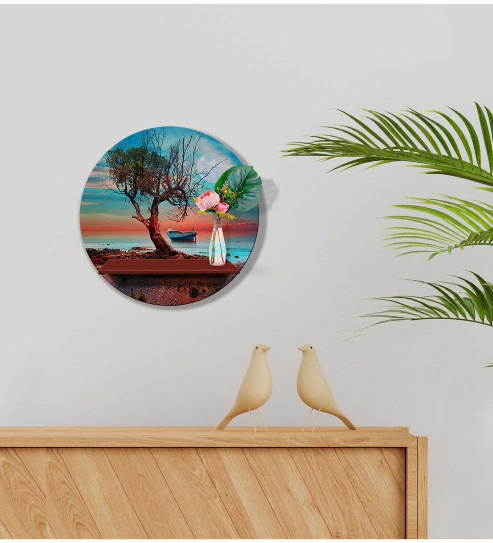 Buy Multicolour MDF Fixed Bracket Wall Shelf at 21% OFF by 999Store ...