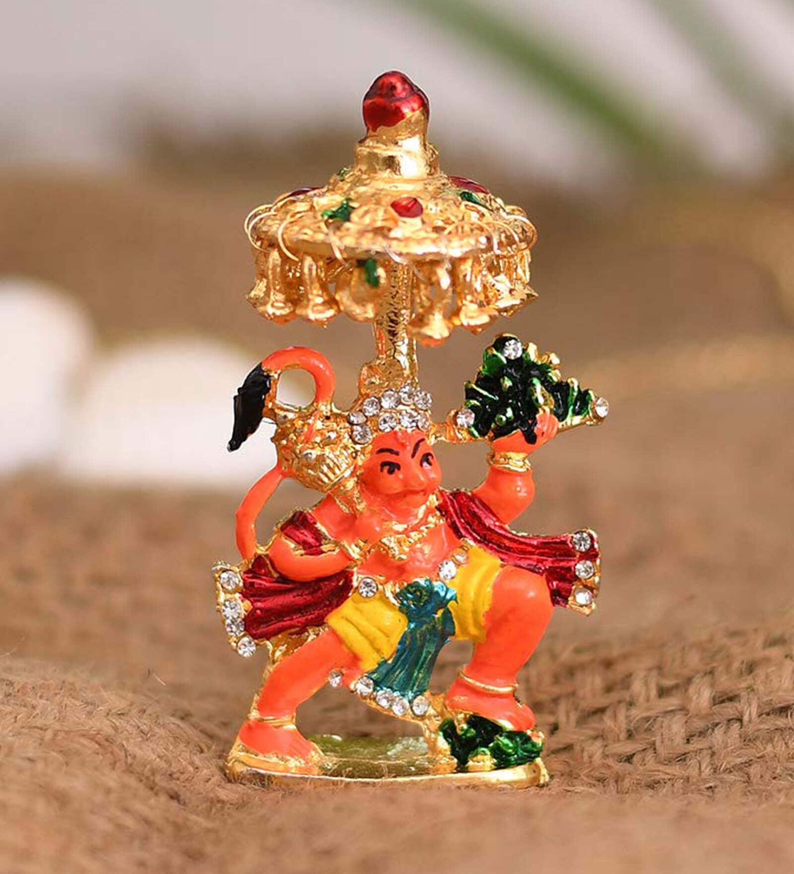 Buy Multicolour Metal 2.9 Inches Lord Hanuman Idol at 40% OFF by ...