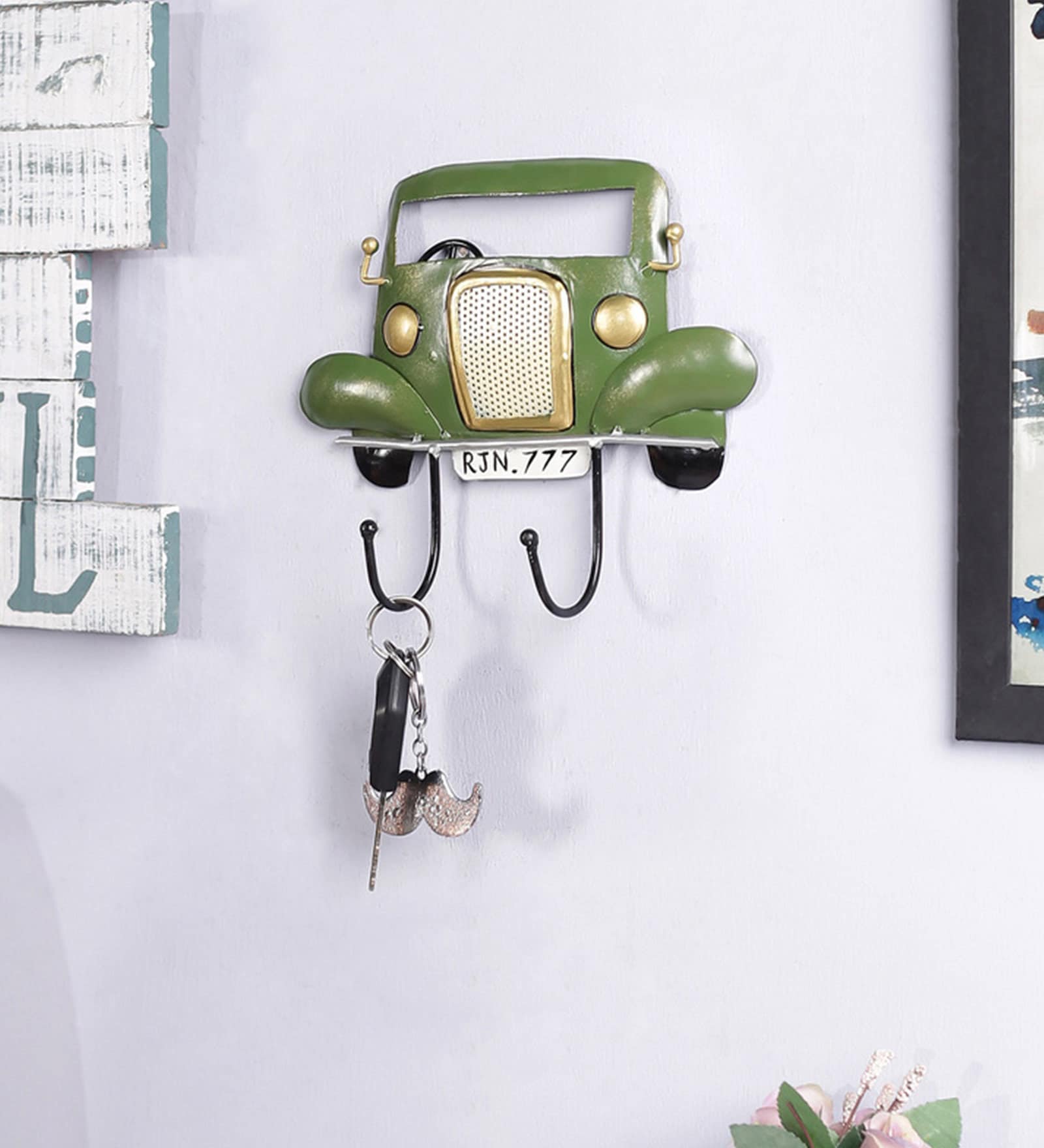 Buy Multicolour Metal Key Holder at 42% OFF by Art of Jodhpur | Pepperfry