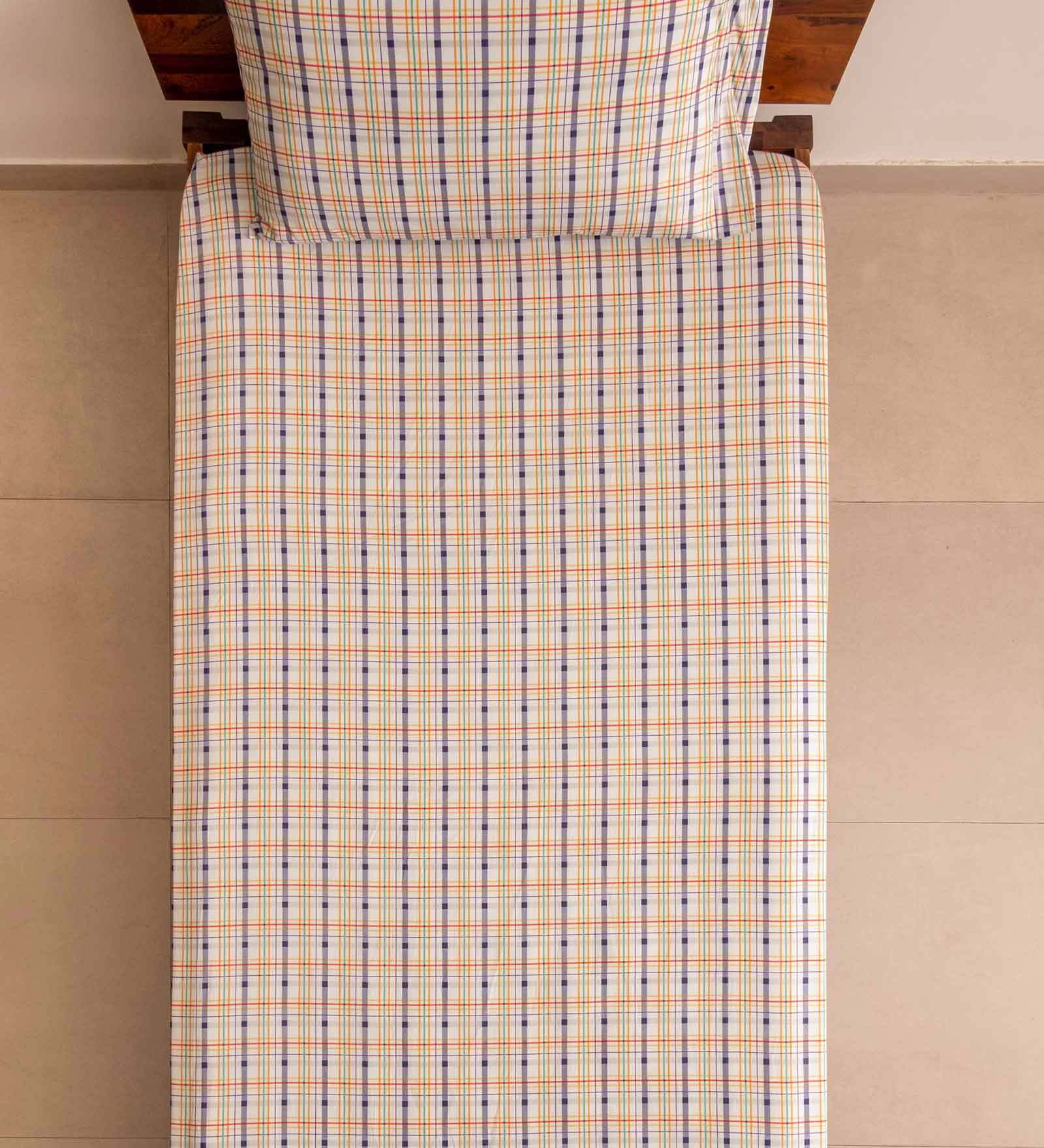 Buy Multicolour Musician 300 TC Cotton Single Bedsheet by Zookeeper at ...