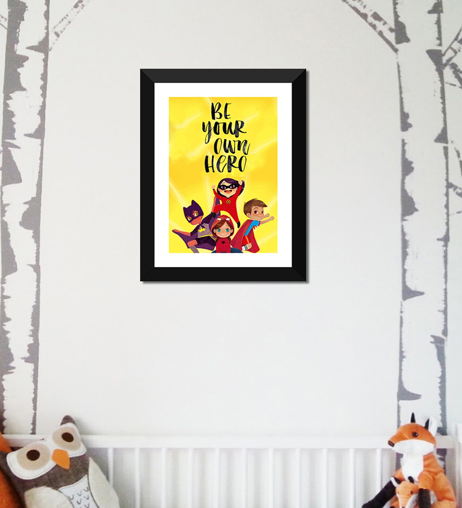 Buy Multicolour Paper Be Your Own Hero Inspirational Quote Poster by ...