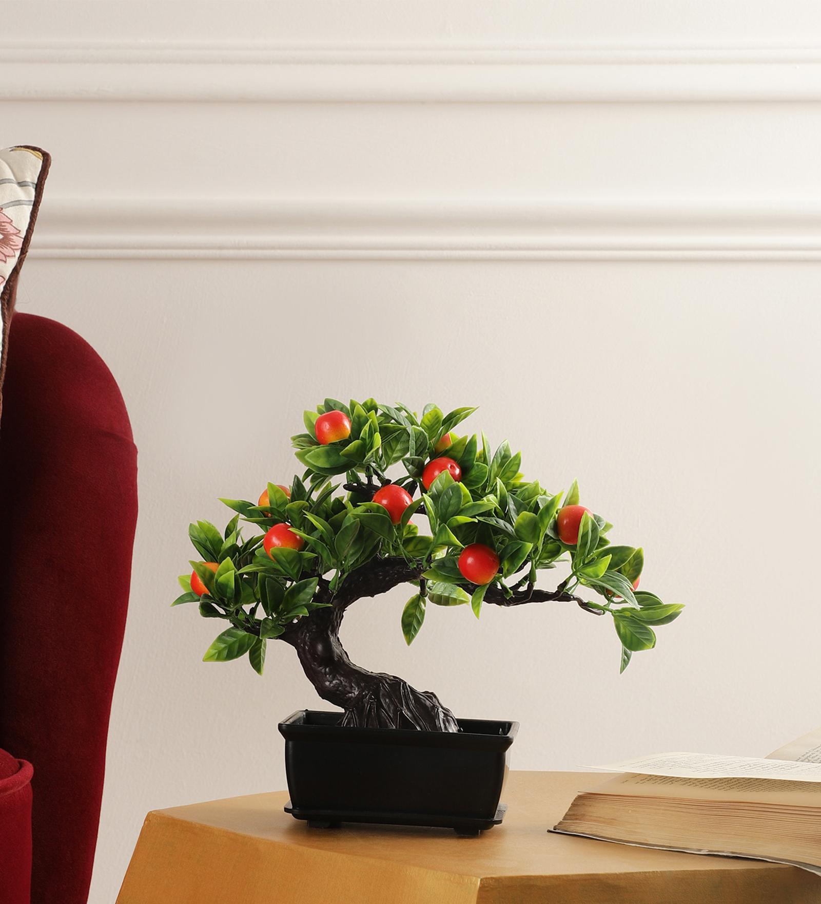 Buy Green & Red Plastic & Polyester Artificial Plant With Pot at 54% ...
