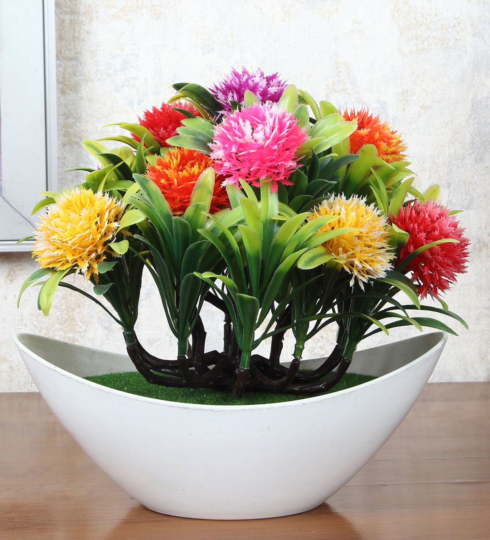 Buy Multicolour Plastic & Polyester Artificial Plant With Pot at 54% ...