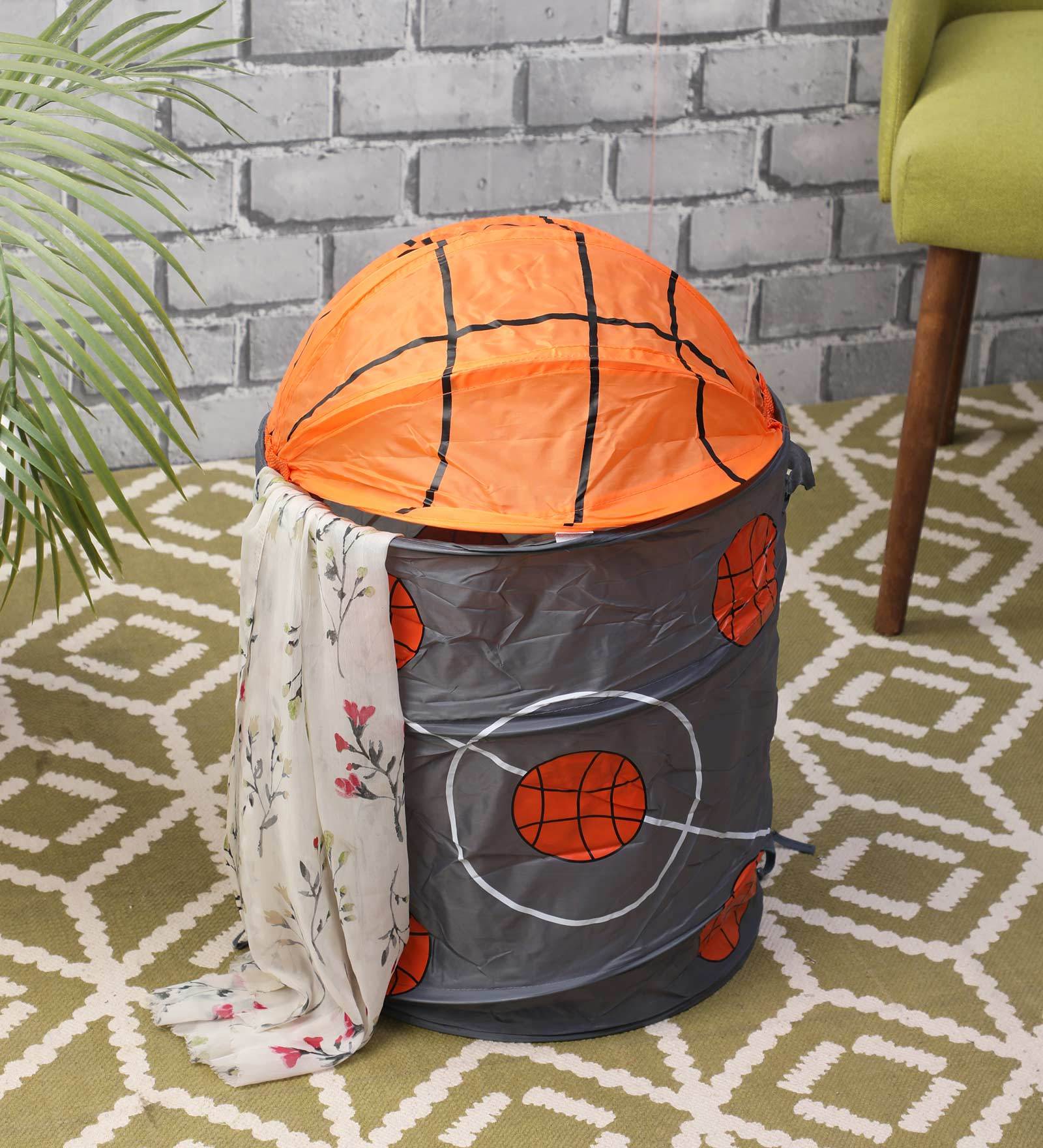Buy 20 Ltr Polyester Laundry Basket In Grey By Muren at 17% OFF by ...
