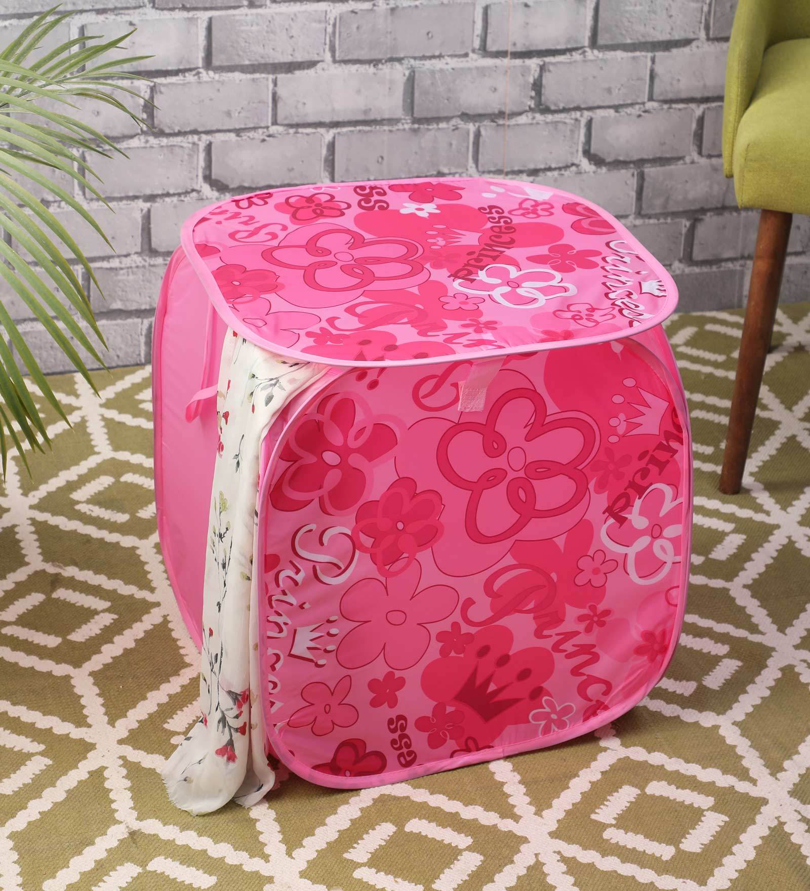 Buy 20 Ltr Polyester Laundry Basket In Pink at 14% OFF by Muren | Pepperfry