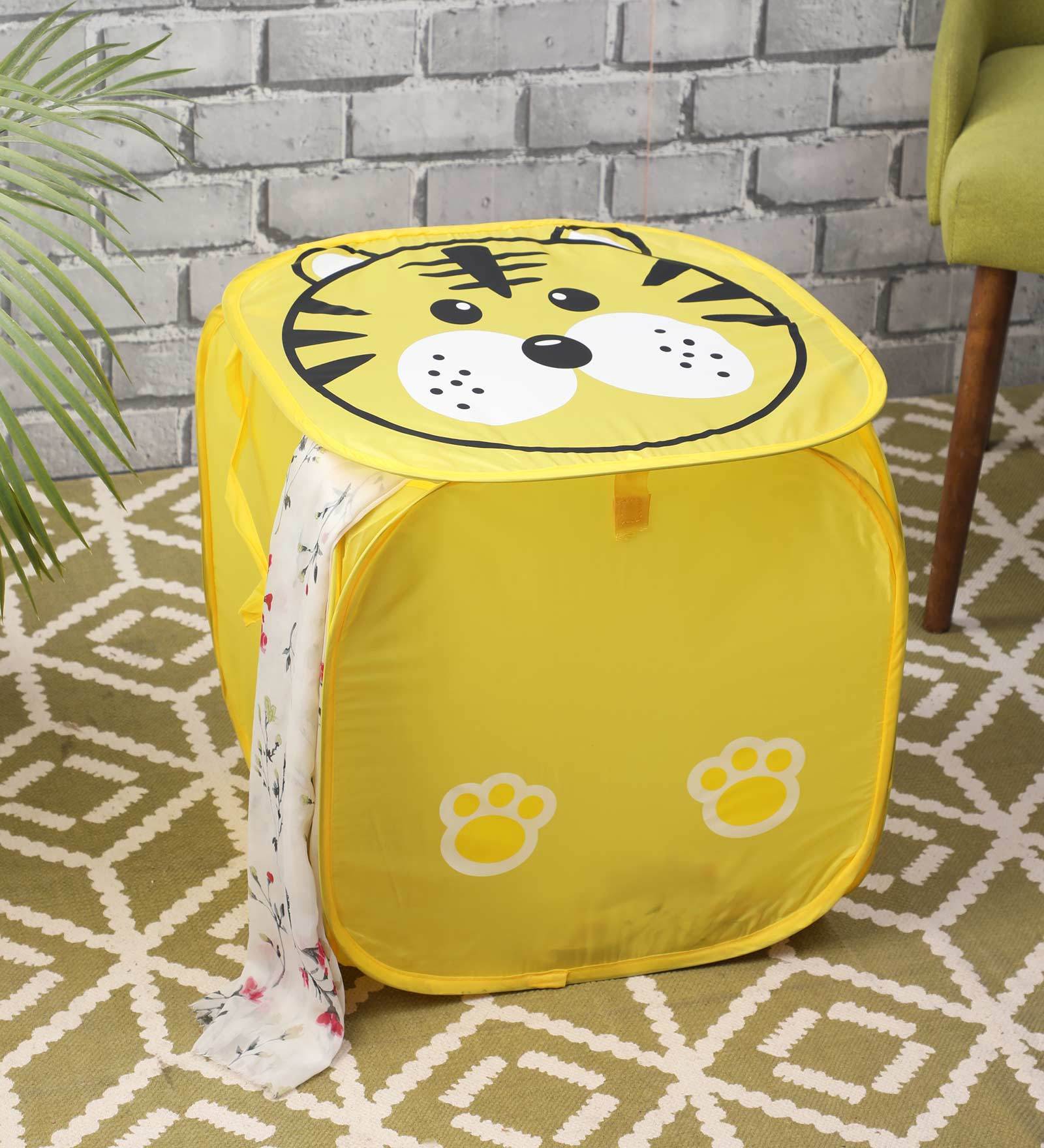 Buy 20 Ltr Polyester Laundry Basket In Yellow at 14% OFF by Muren ...