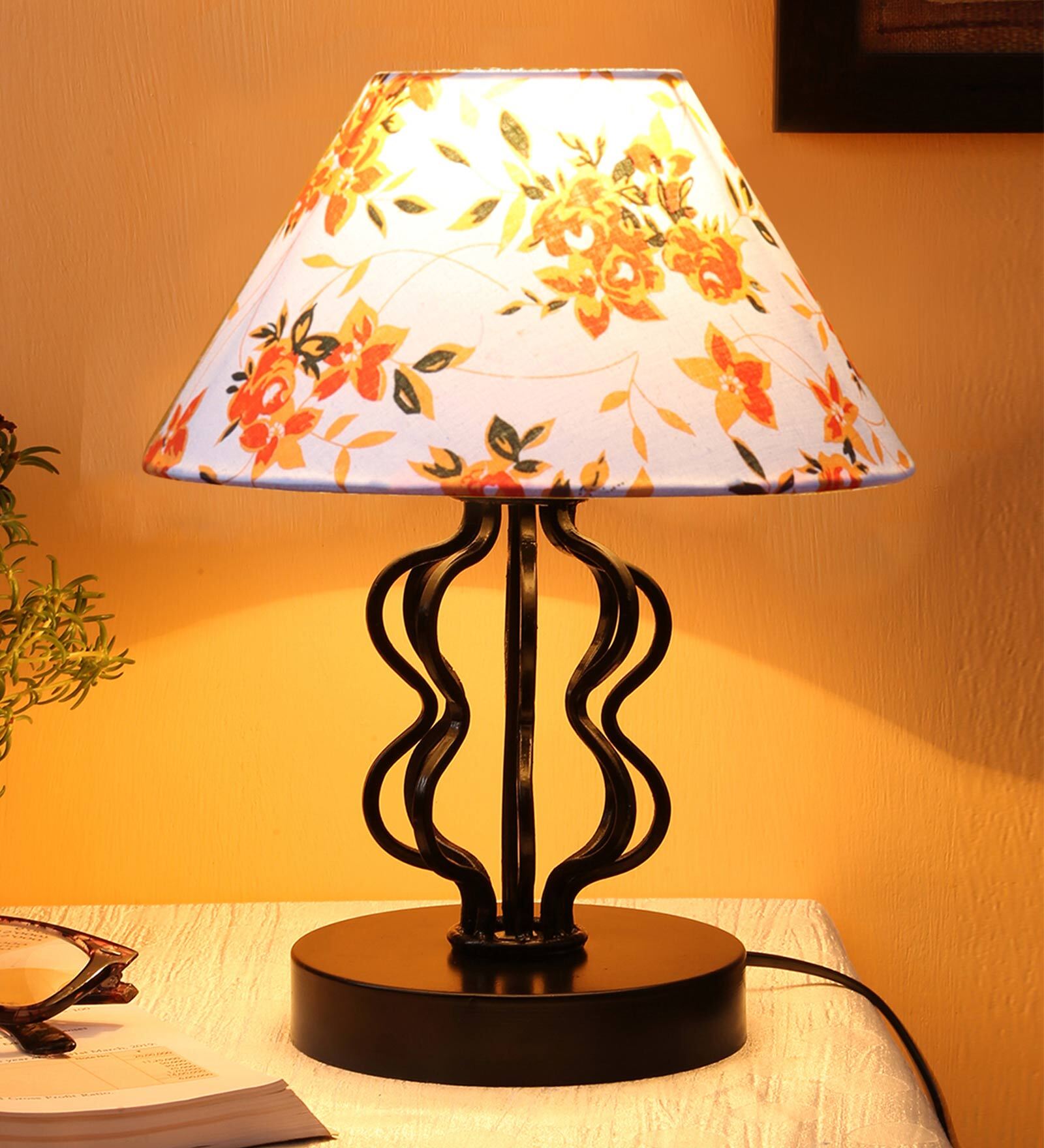 Buy Multicolour Shade Table Lamp With Iron Base By New Era at 51% OFF ...