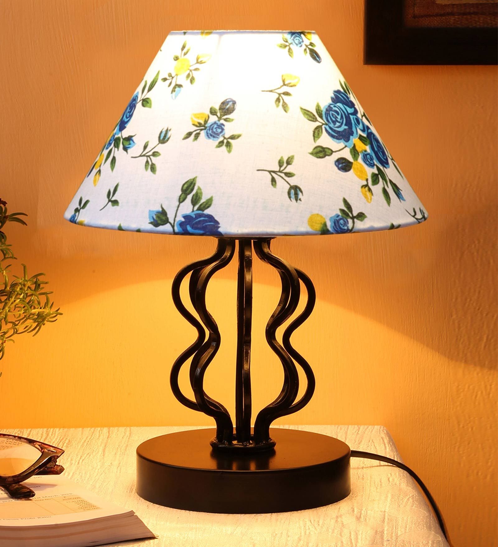 Buy Multicolour Shade Table Lamp With Iron Base By New Era at 23% OFF ...