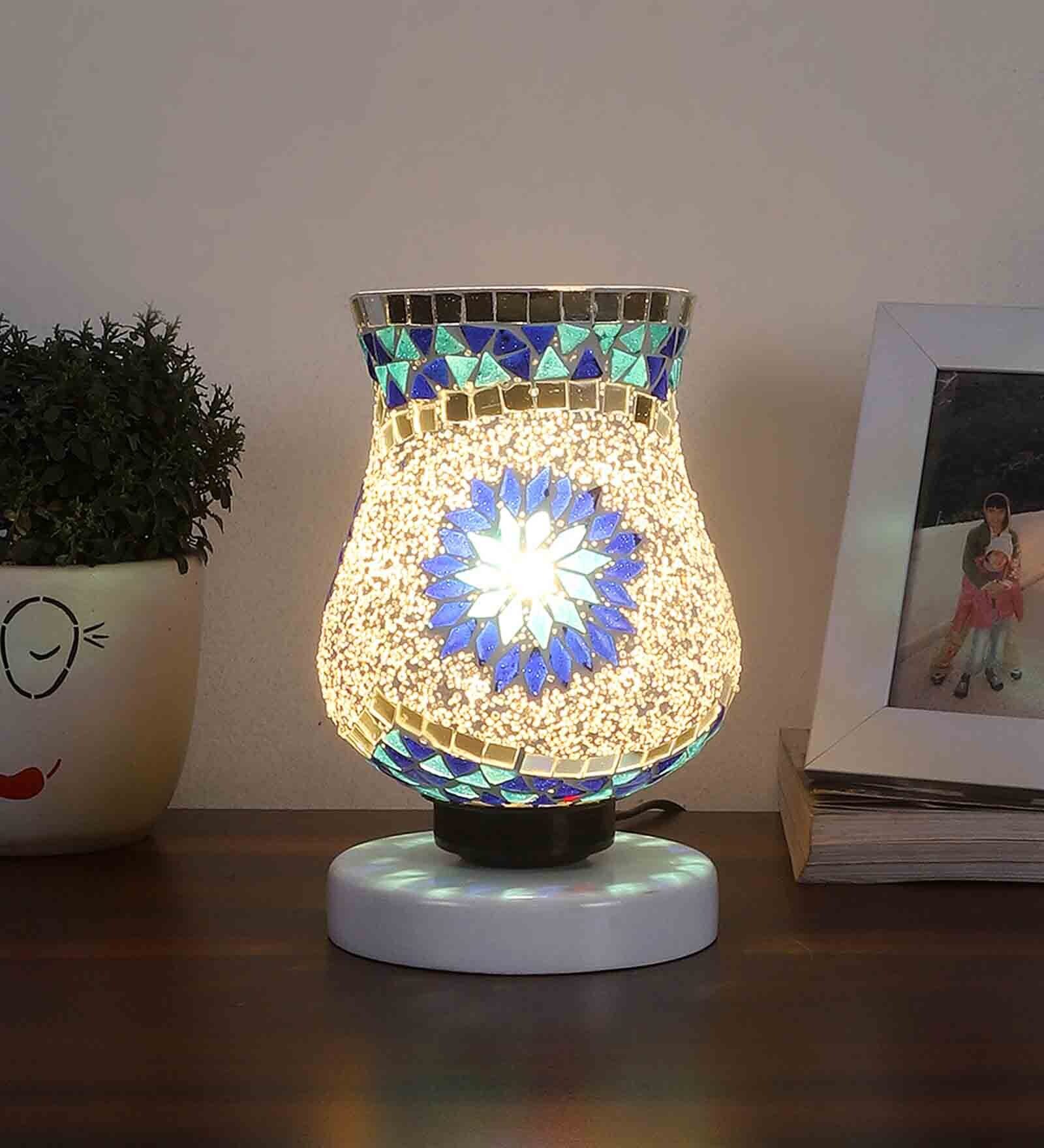 Buy Multicolour Shade Table Lamp With Wood Base By New Era at 21% OFF ...